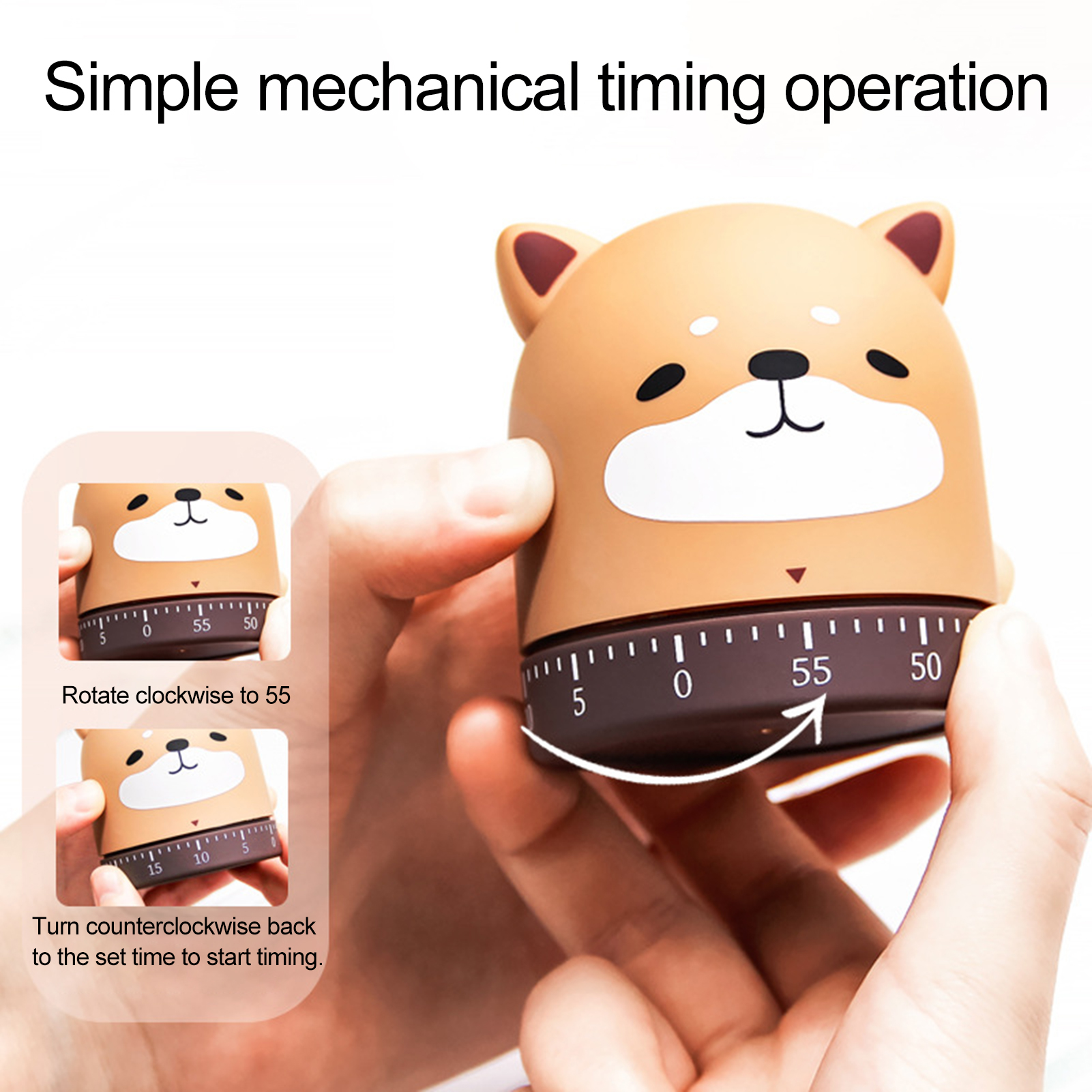 Sunjoy Tech Cartoon Mechanical Timer Adorable Appearance Compact No ...