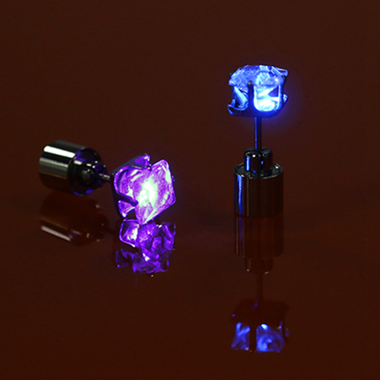 Sunjoy Tech Changing Color Light Up LED Earrings, Studs Flashing ...