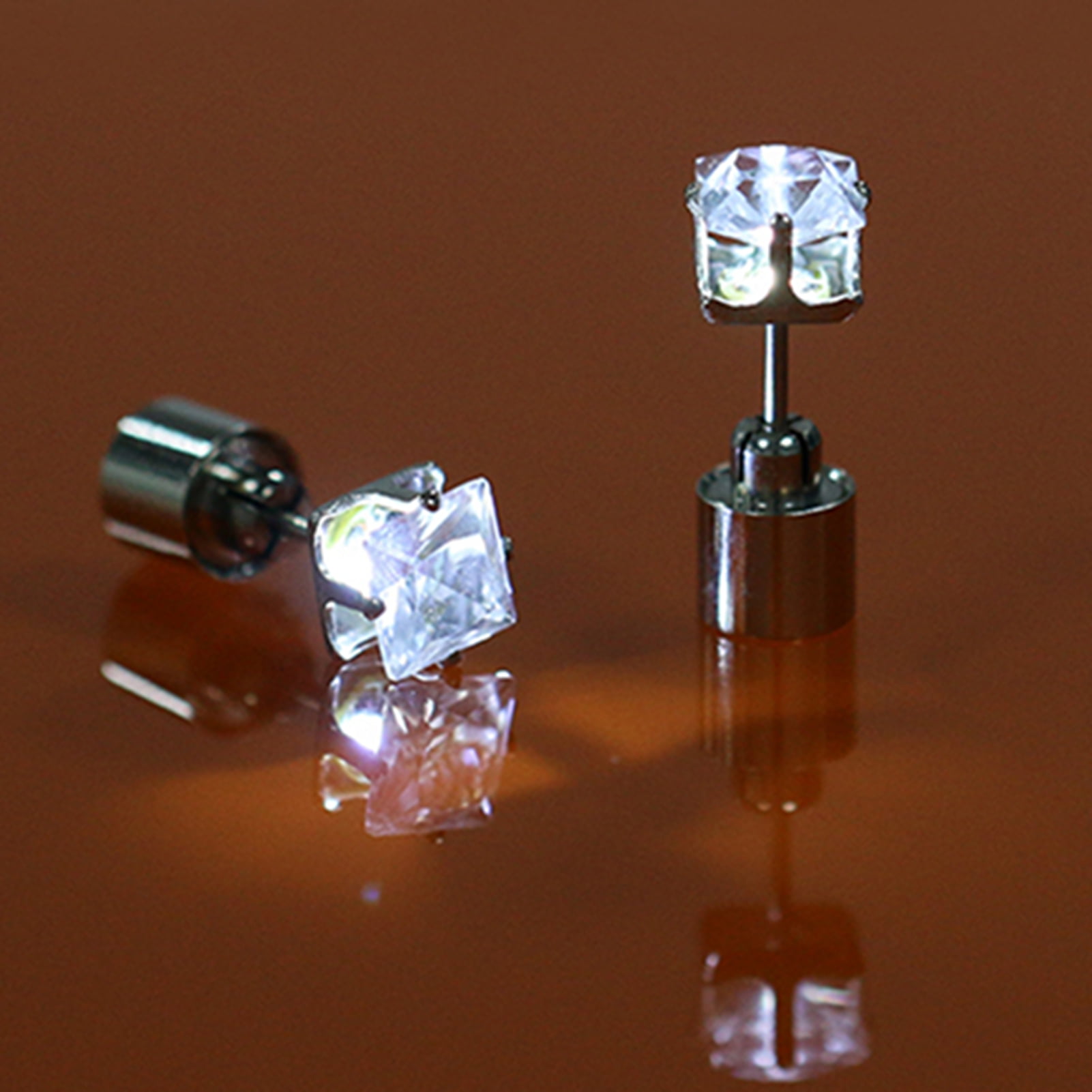 Sunjoy Tech Changing Color Light Up LED Earrings, Studs Flashing ...