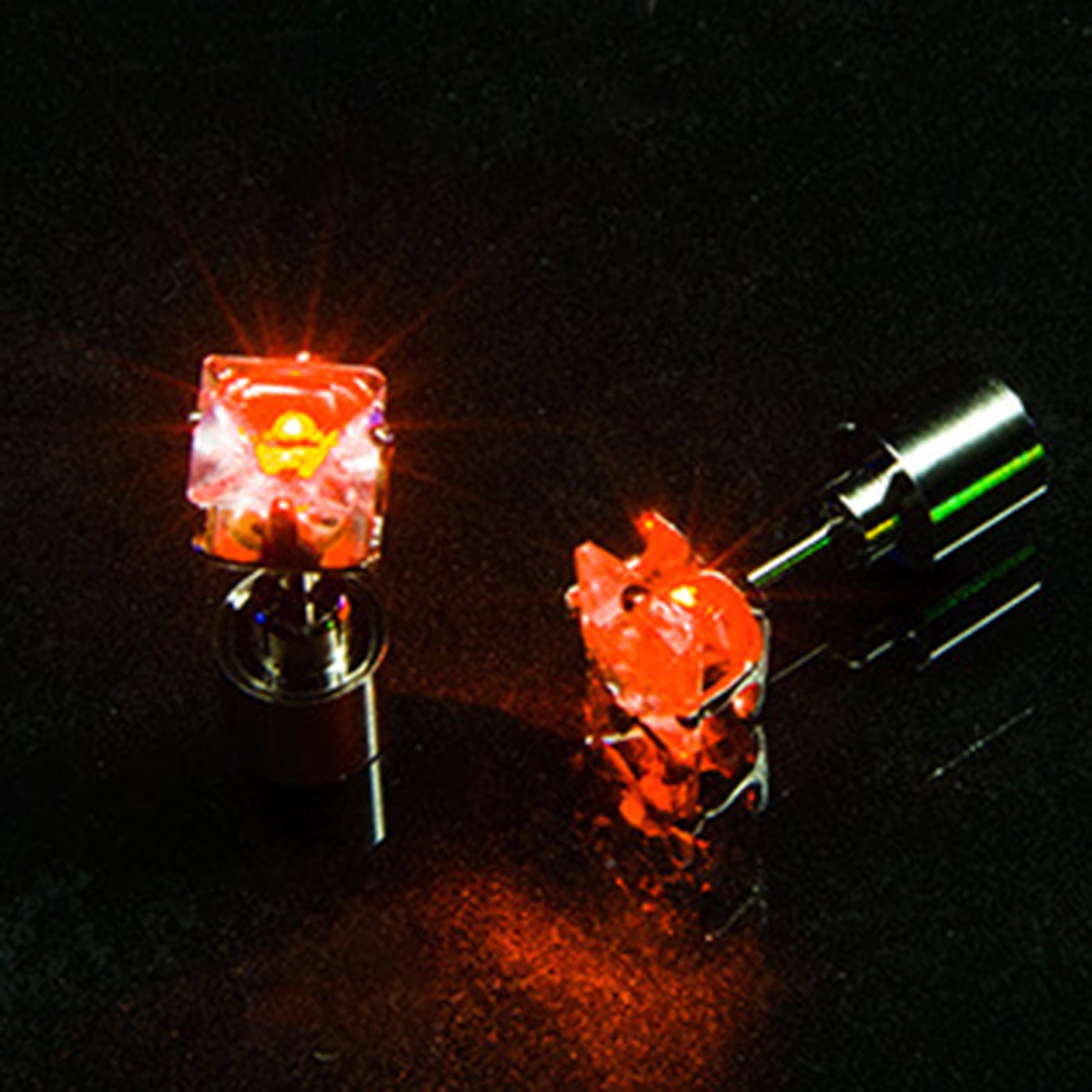 Sunjoy Tech Changing Color Light Up LED Earrings, Studs Flashing ...