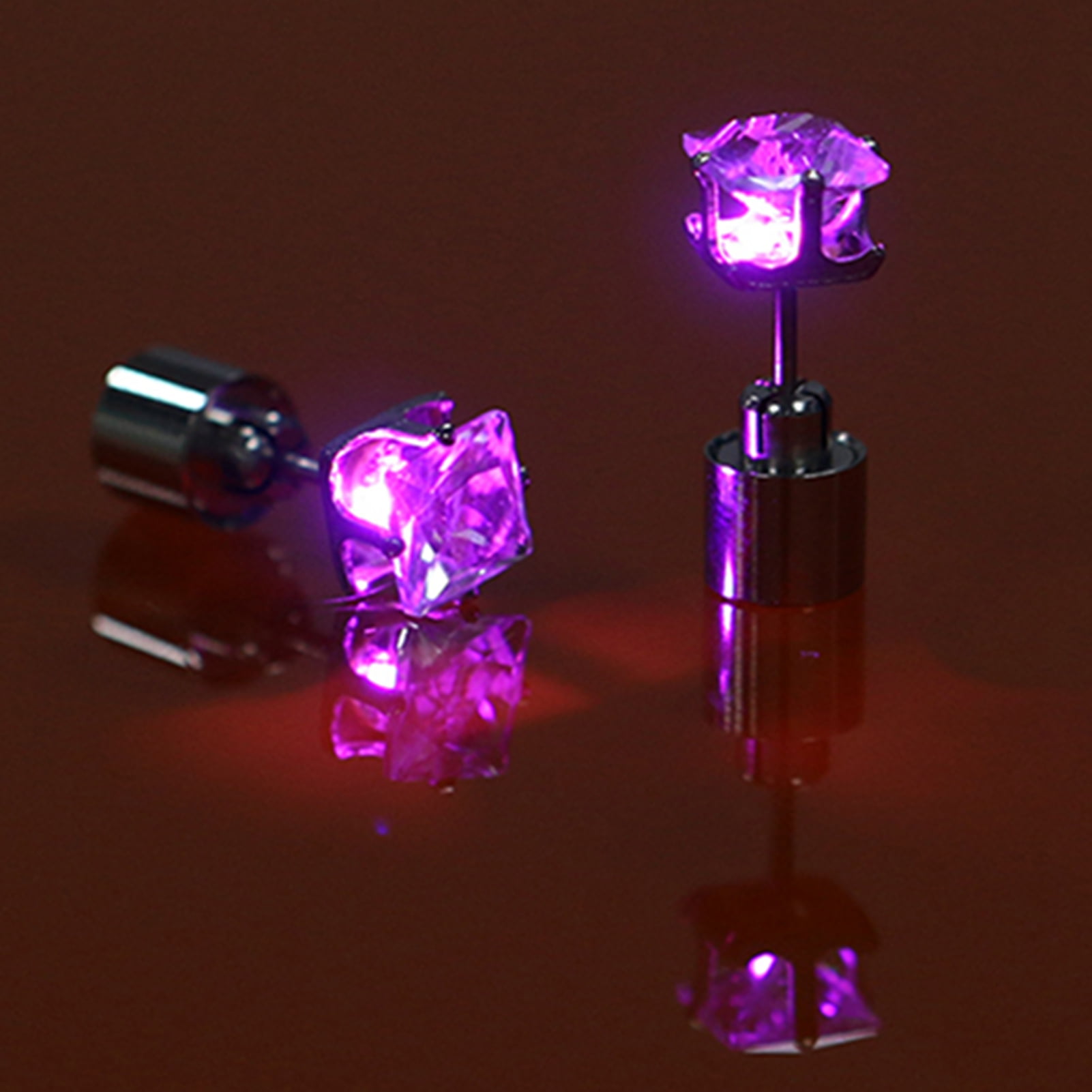 Sunjoy Tech Changing Color Light Up LED Earrings, Studs Flashing ...