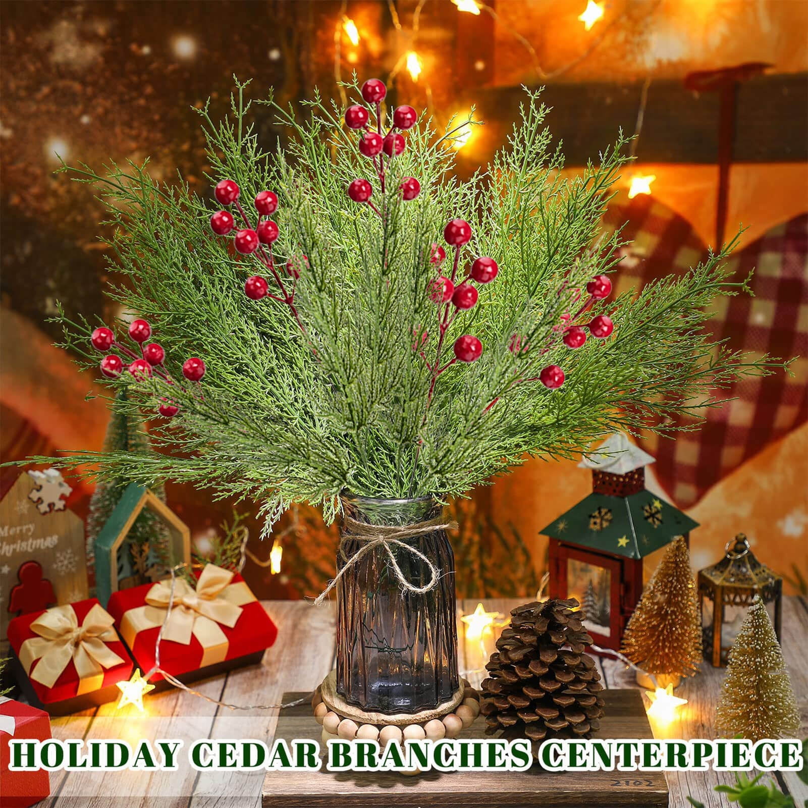 Sunjoy Tech Christmas Artificial Pine Branches Realistic Easy ...