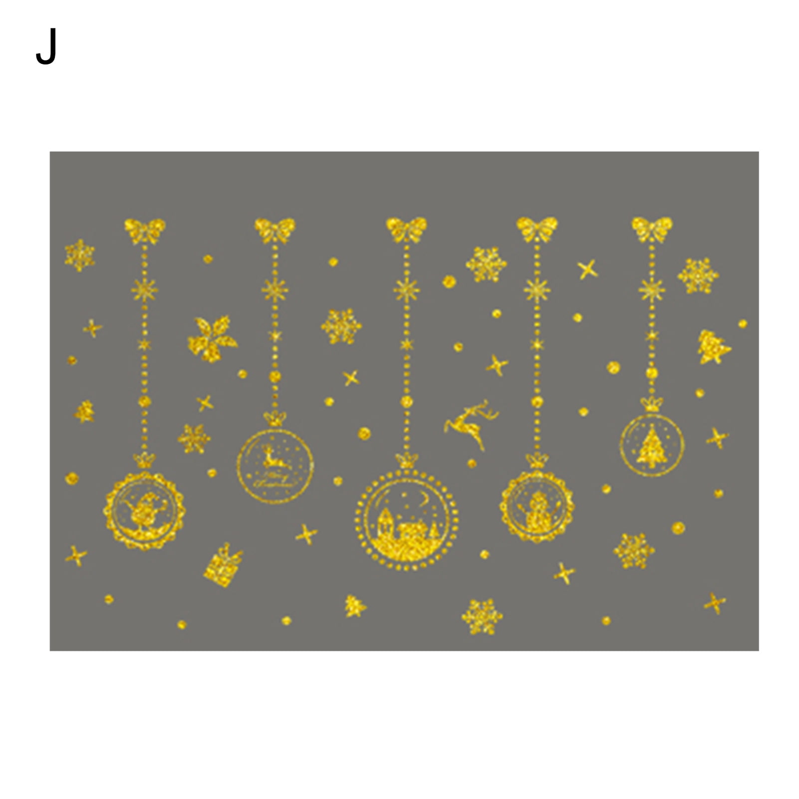 Sunjoy Tech Christmas Sticker Clear Printing Decorative Removable ...