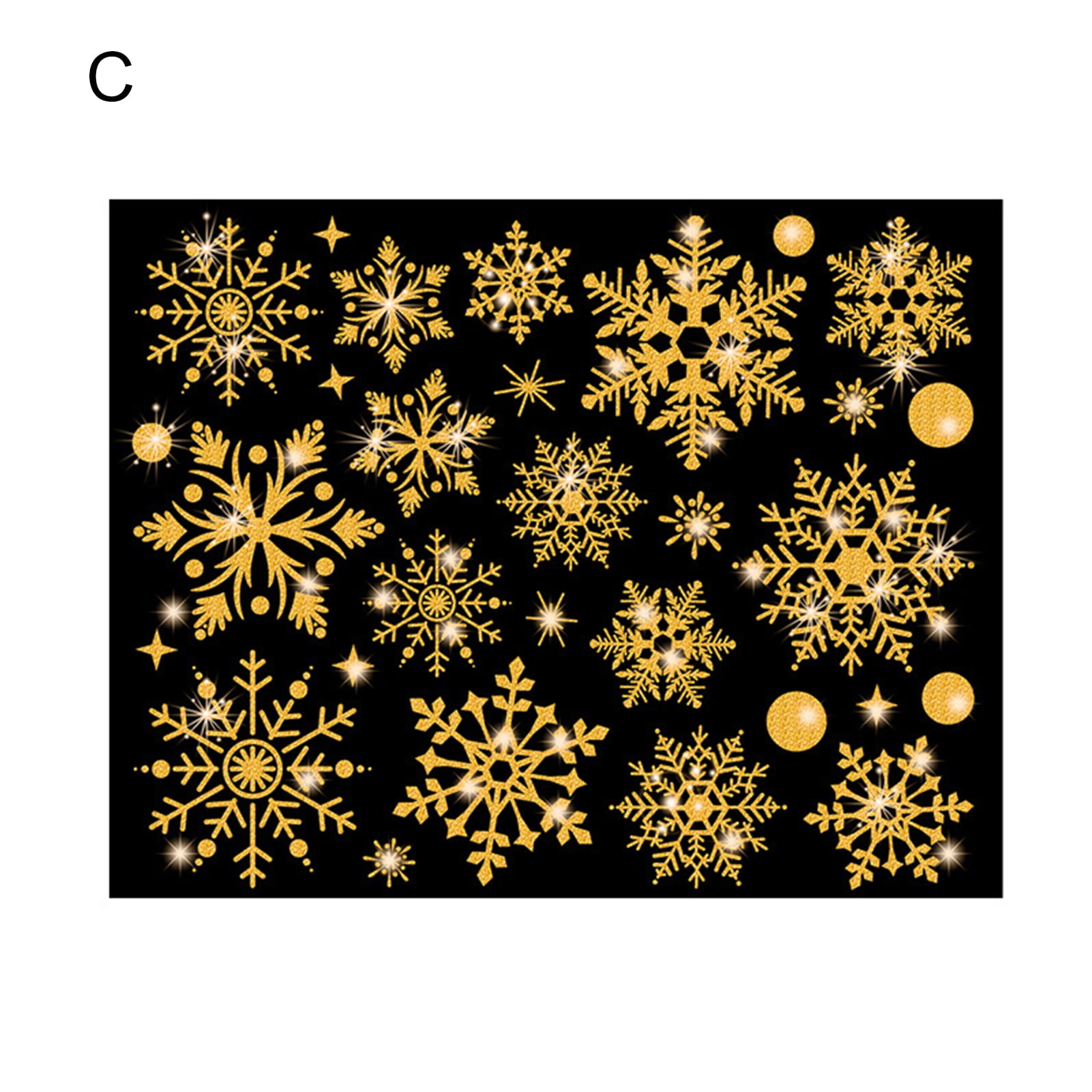 Sunjoy Tech Christmas Sticker Clear Printing Decorative Removable ...
