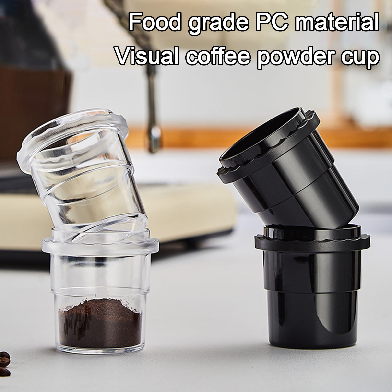 Sunjoy Tech Coffee Powder Cup Stackable Clear Container Food Grade Mess ...
