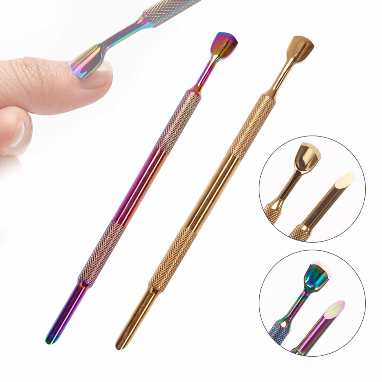 Sunjoy Tech Cuticle Pusher and Spoon Nail Cleaner - Double Head ...