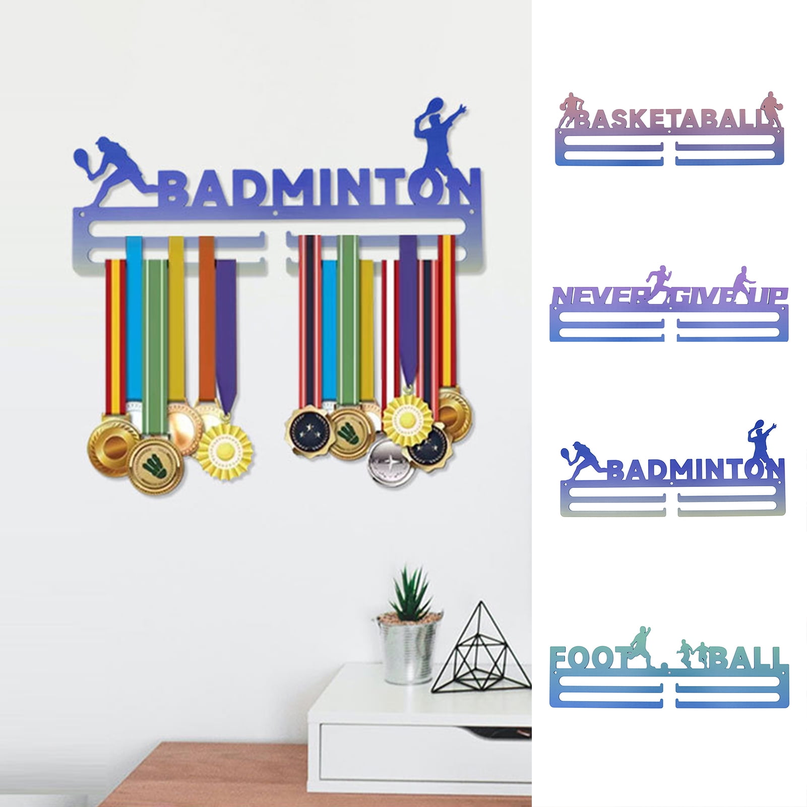 Sunjoy Tech Double Layer Rounded Corner Medal Display Shelf Anti ...