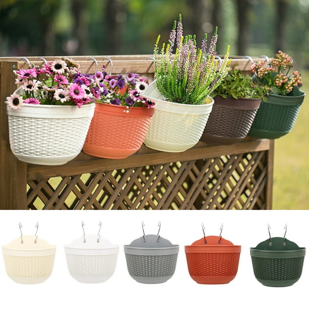 Sunjoy Tech Eco-Friendly Imitation Rattan Wicker Wall Planters ...