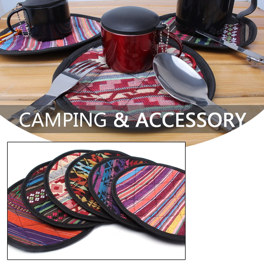 Sunjoy Tech Fabric Patchwork Mats Pot Holders for Kitchen, Cotton Heat ...