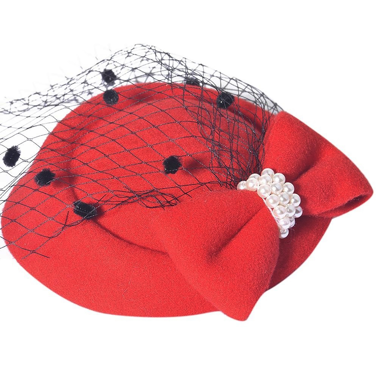 Sunjoy Tech Fascinator Hats for Women, 20s 50s Vintage Mesh Bowknot Hat ...