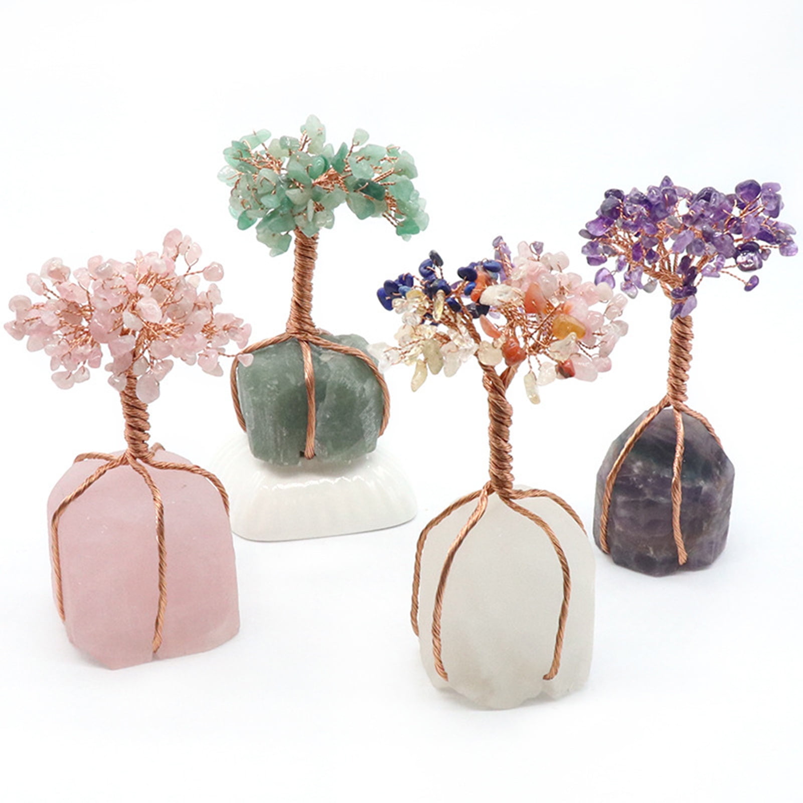 Sunjoy Tech Faux Crystal Tree Easy to Care Copper Wire Tree Desktop ...