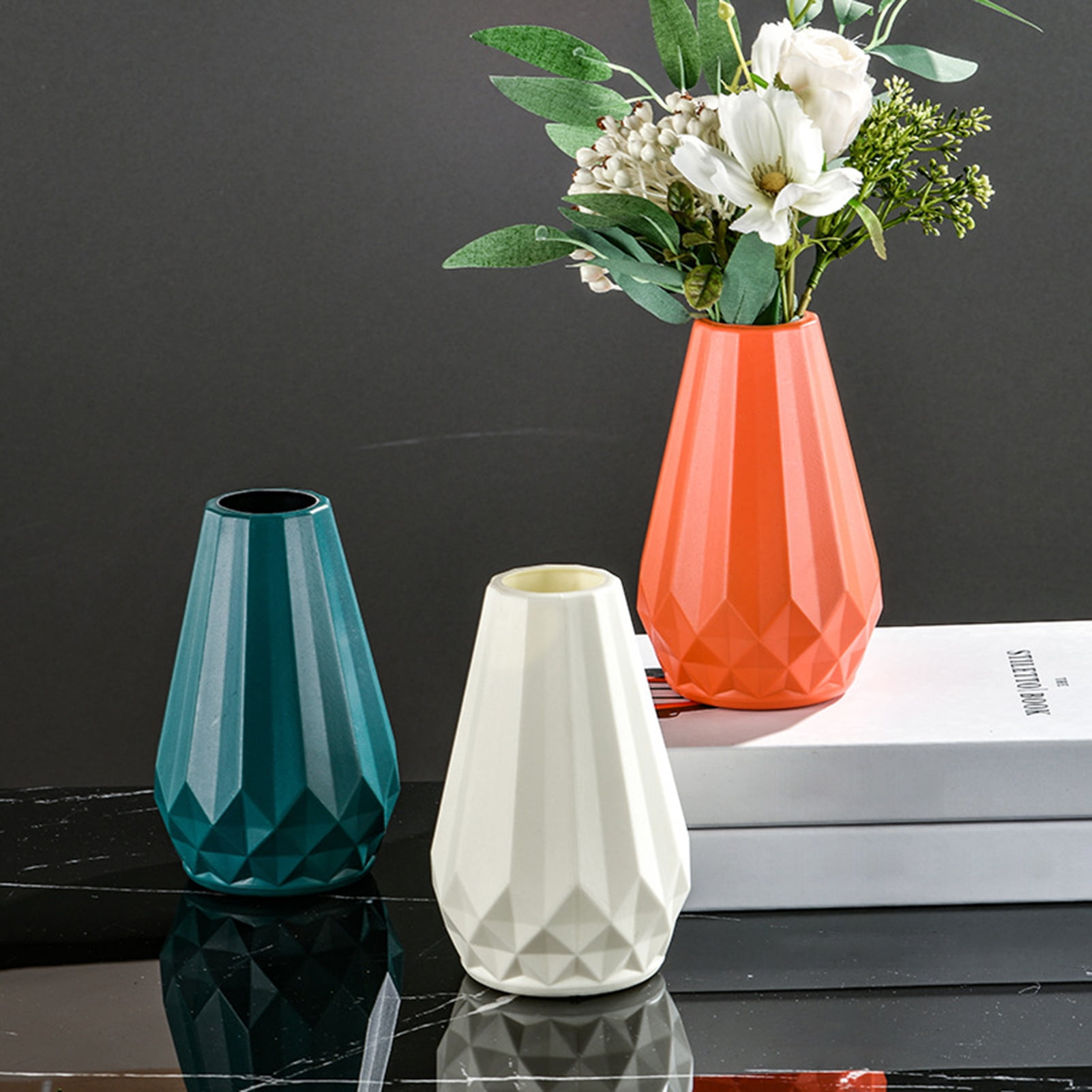 Sunjoy Tech Flower Vase - Geometric Vase Nordic Minimalism Style for ...