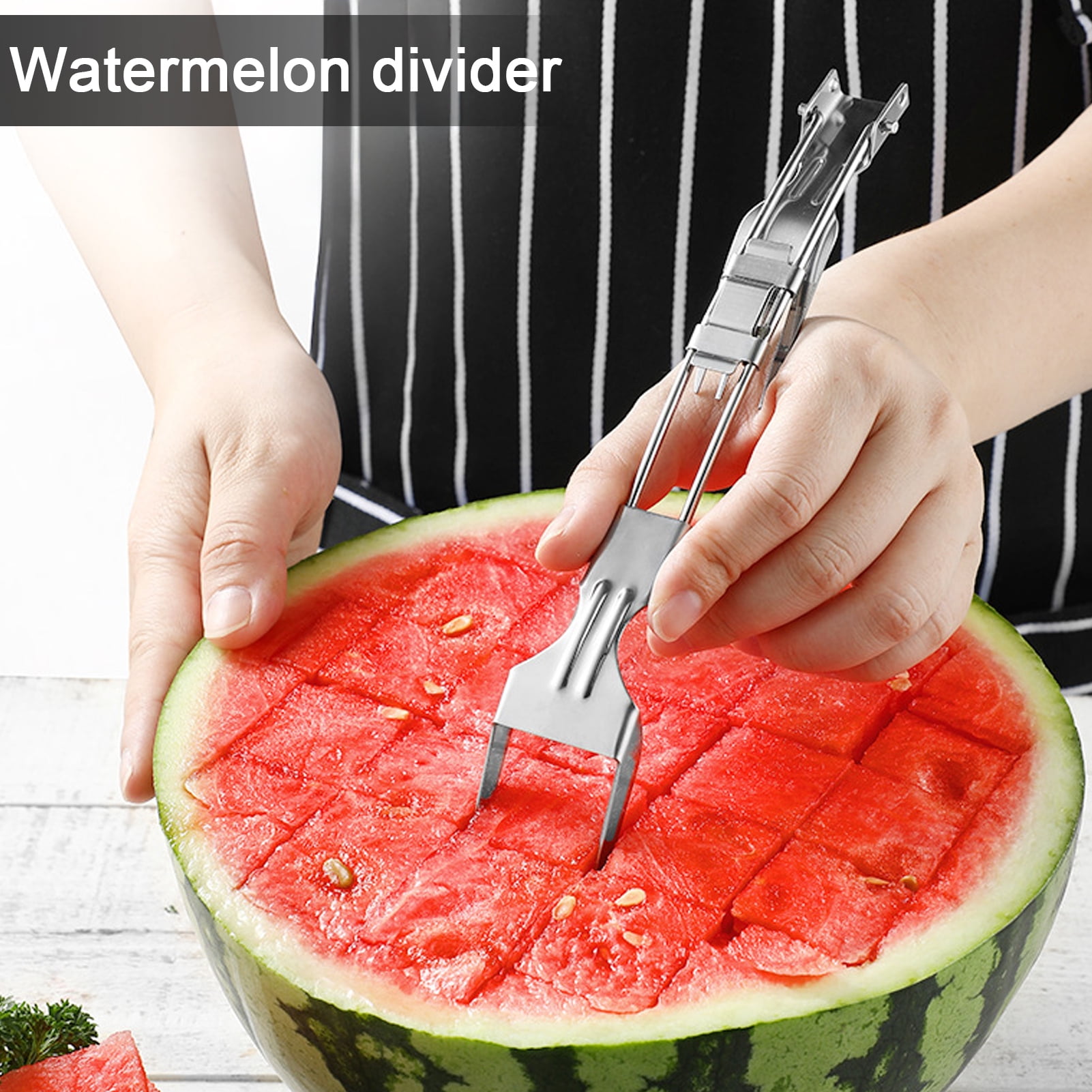 Sunjoy Tech Foldable Watermelon Cutter Slicer Tool Stainless Steel Dual ...