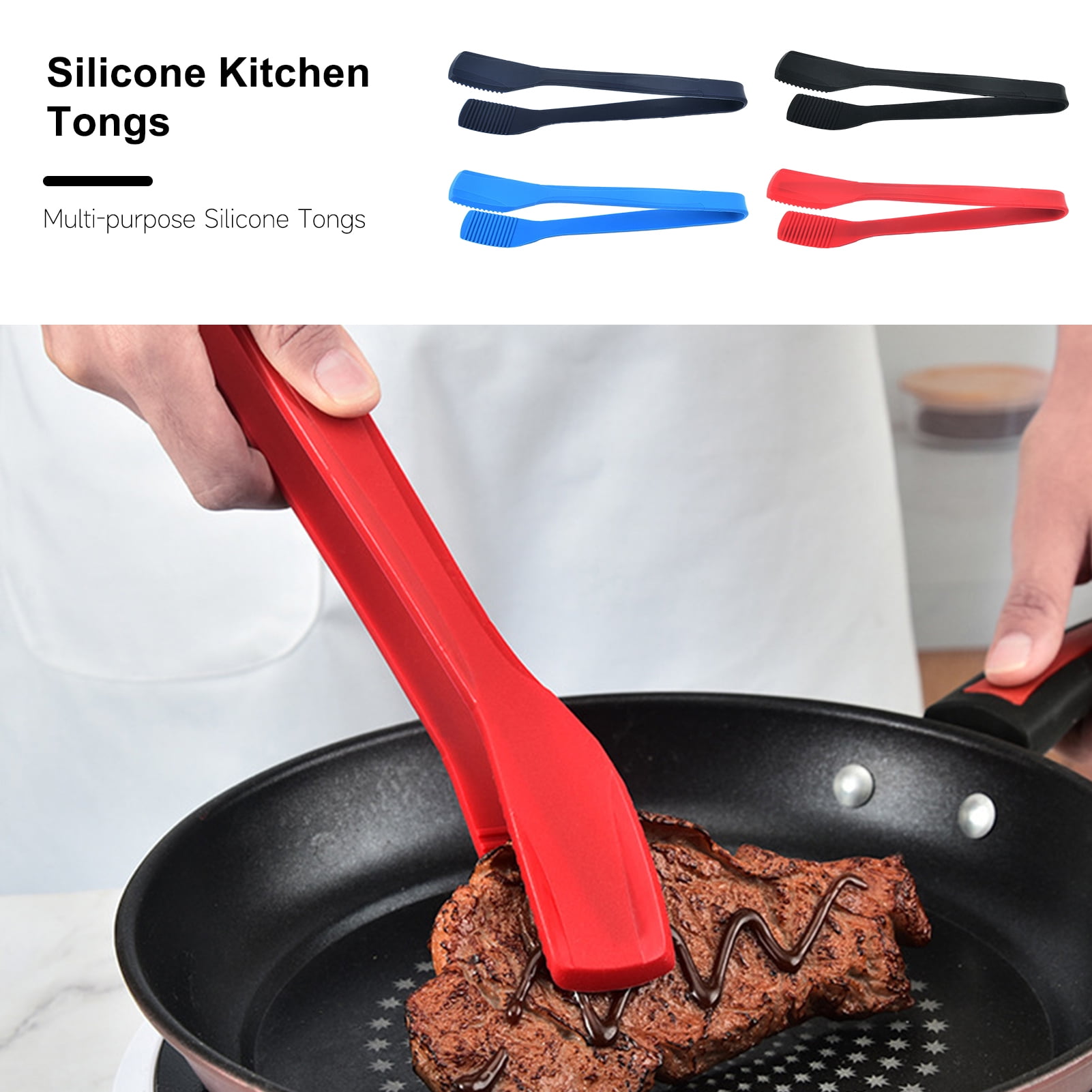 Sunjoy Tech Food Tong Multi-purpose Silicone Kitchen Tong High ...