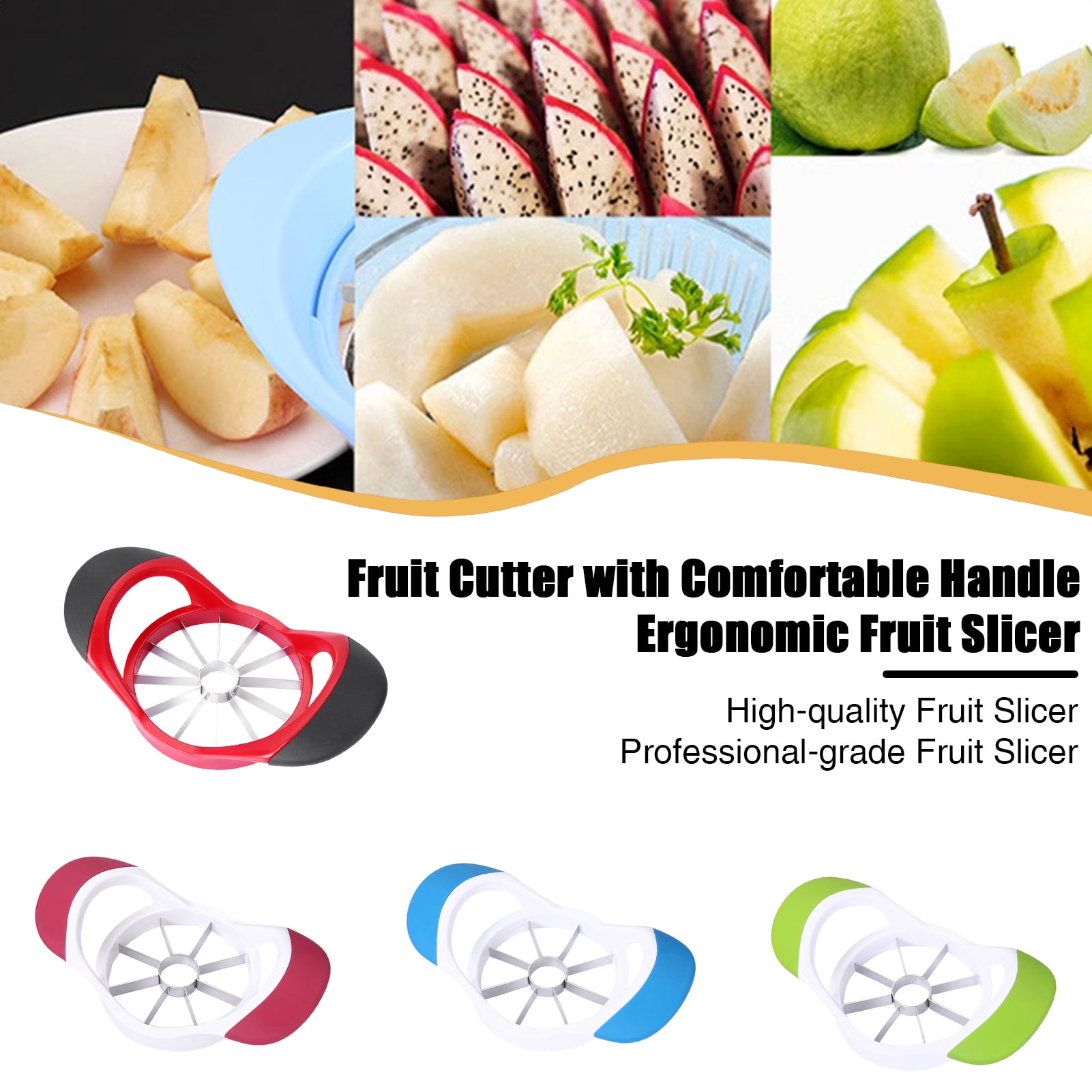 Sunjoy Tech Fruit Cutter Time-Saving 8/12-Blade Fruit Slicer ...