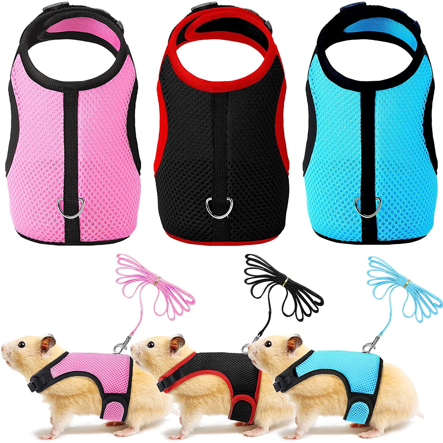 Sunjoy Tech Guinea Pig Harness and Leash - Soft Mesh Small Animal ...