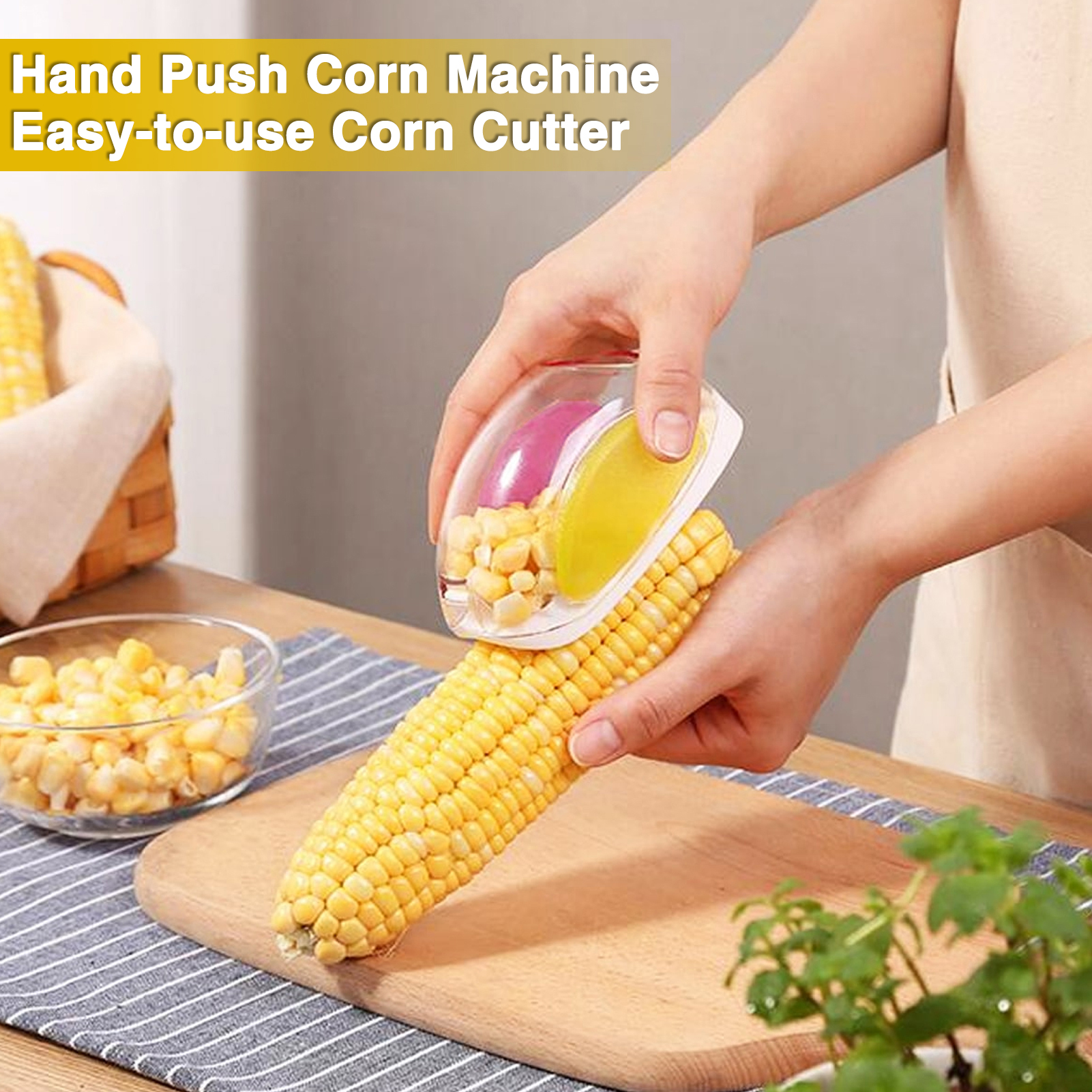 Sunjoy Tech Hand Push Corn Machine Effortlessly Remove Corn Kernels No ...