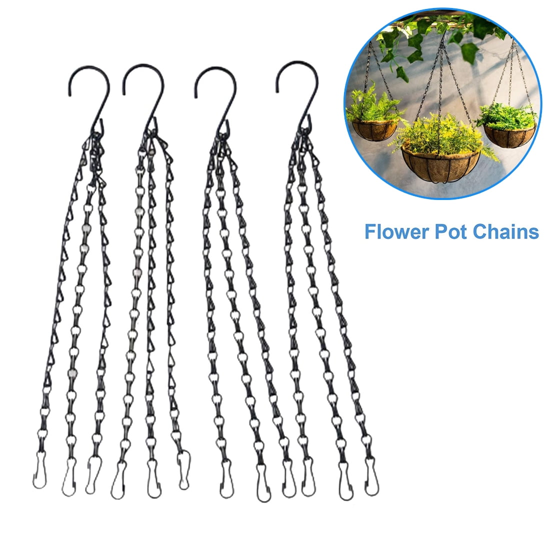 Sunjoy Tech Hanging Basket Chains Hanging Flower Pot Chains, 3 Point ...