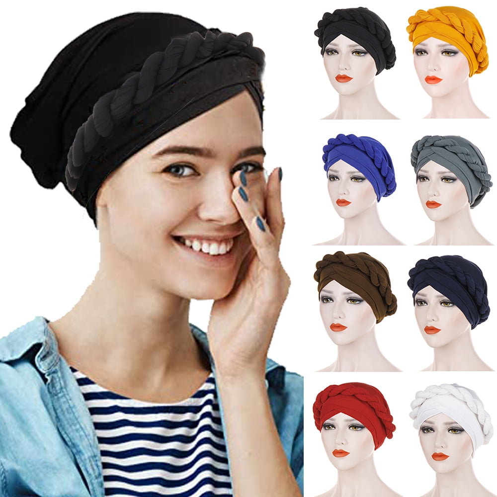 Sunjoy Tech Head Wrap Turban Headwear Pre-Tied Twisted Braid Hair Cover ...