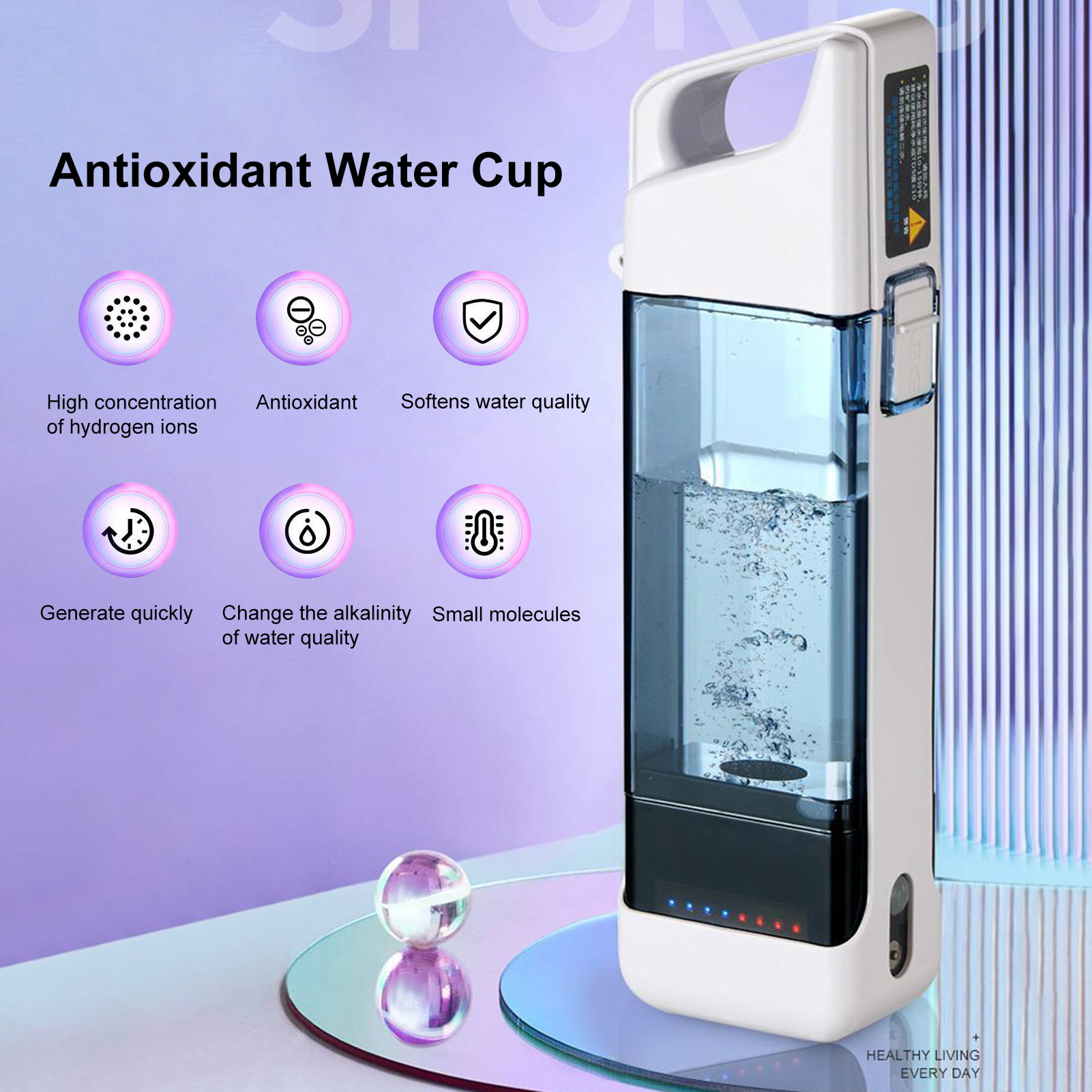 Sunjoy Tech Hydrogen Rich Water Cup Hydrogen & Oxygen Separation Leak ...