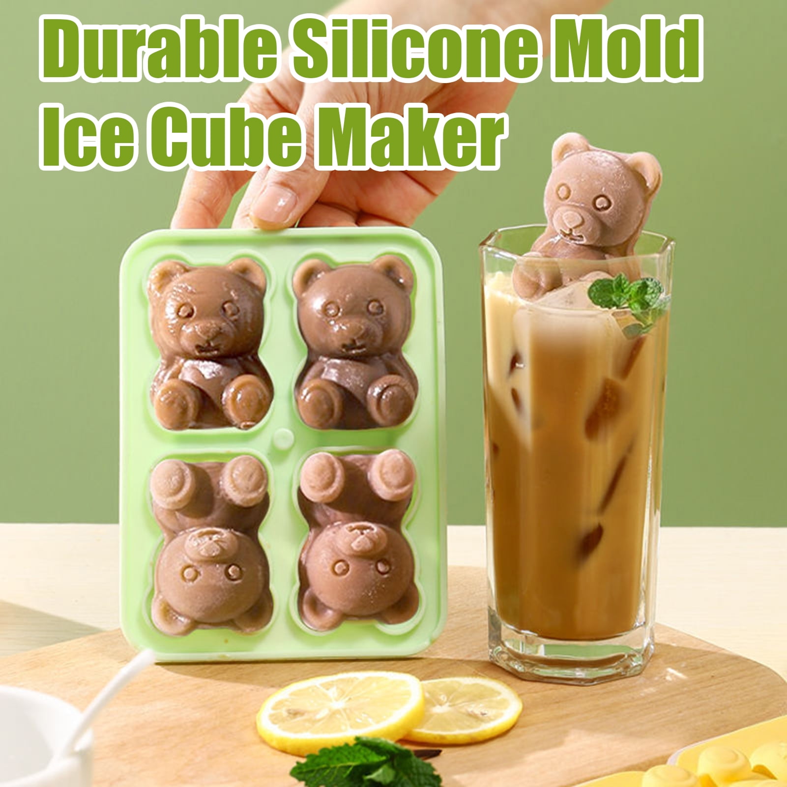 Sunjoy Tech Ice Cube Mold Bear Shape Ice Making Mold Food-Grade ...