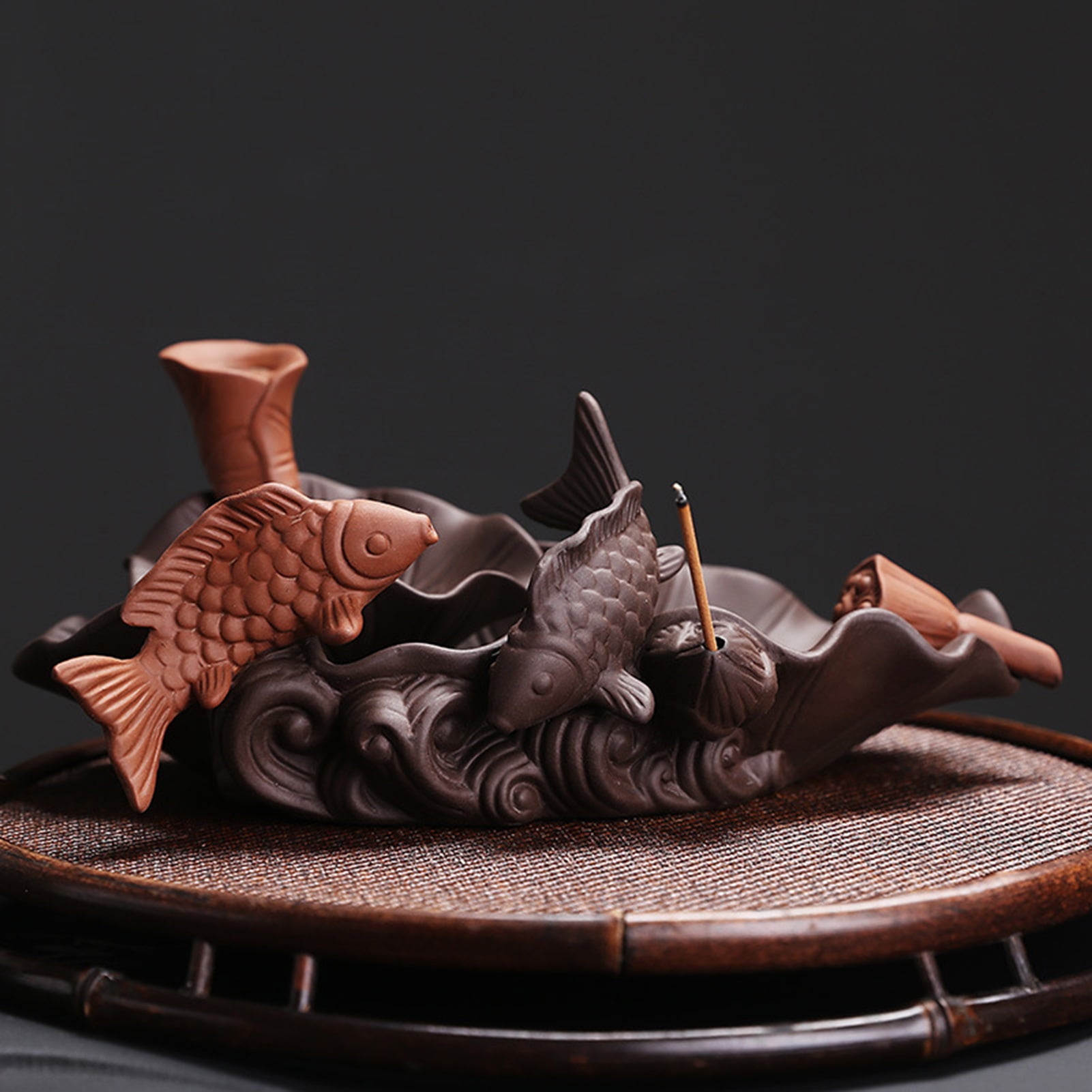 Sunjoy Tech Incense Burner Decorative Zen-inspired Lotus-pond Design ...