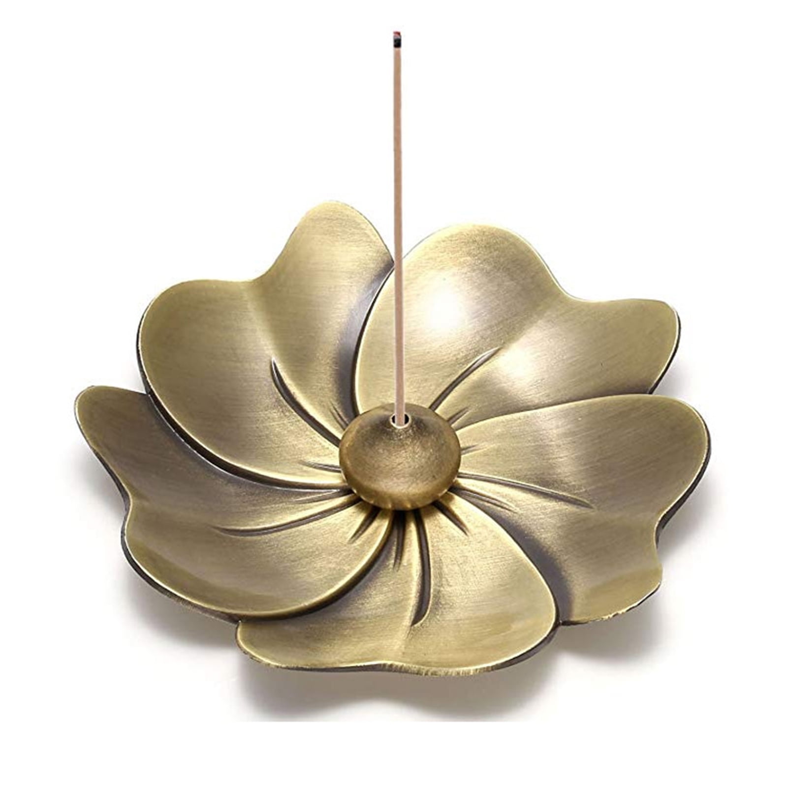 Sunjoy Tech Incense Burner Sticks Incense Holder Brass Lotus Shape ...