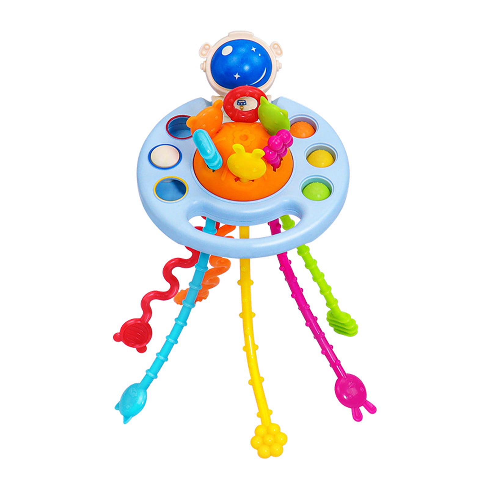 Sunjoy Tech Infant Grasping Toy Cartoon Duck Astronaut Pull Stick ...