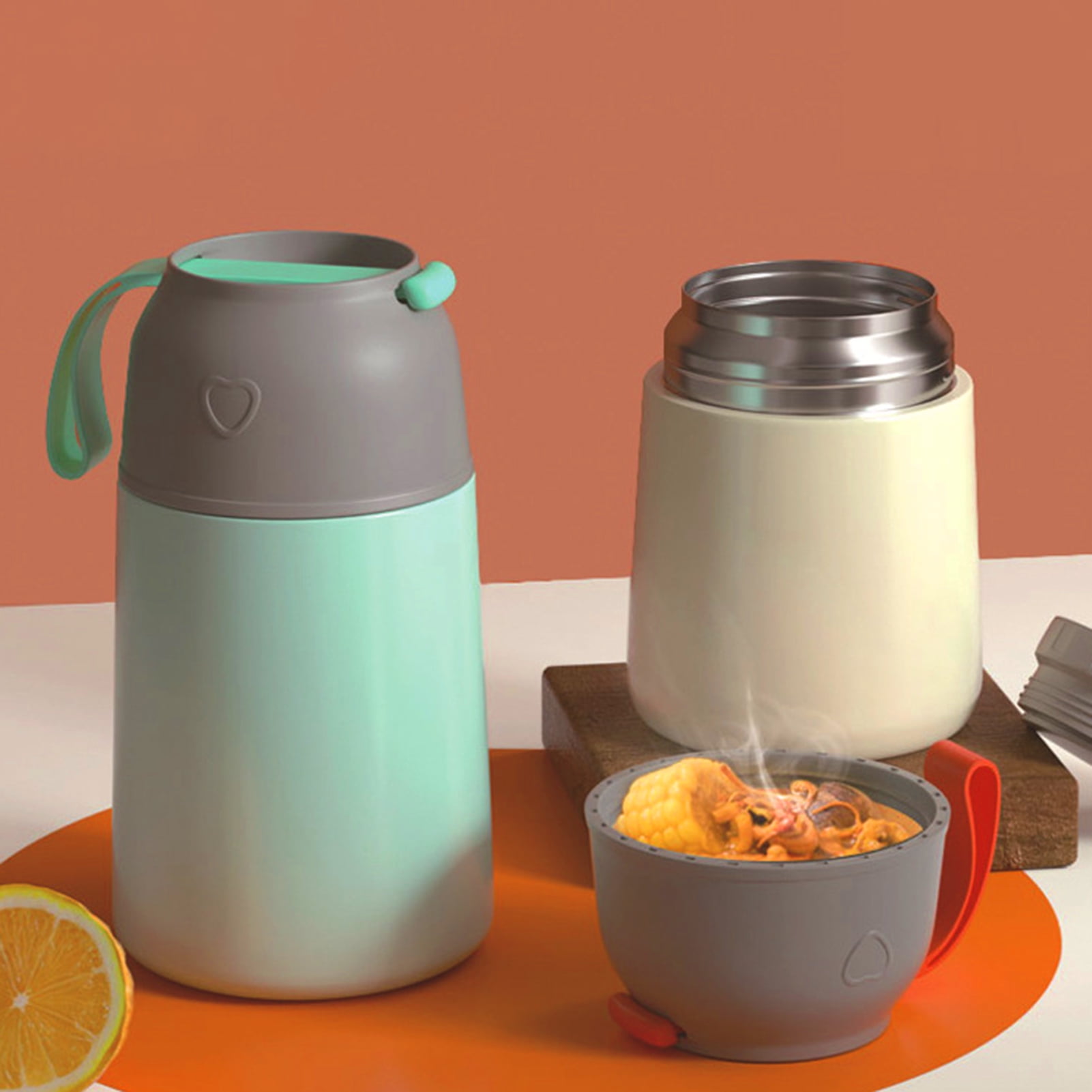 Sunjoy Tech Insulated Soup Cup Food Grade Large Capacity Leakproof ...