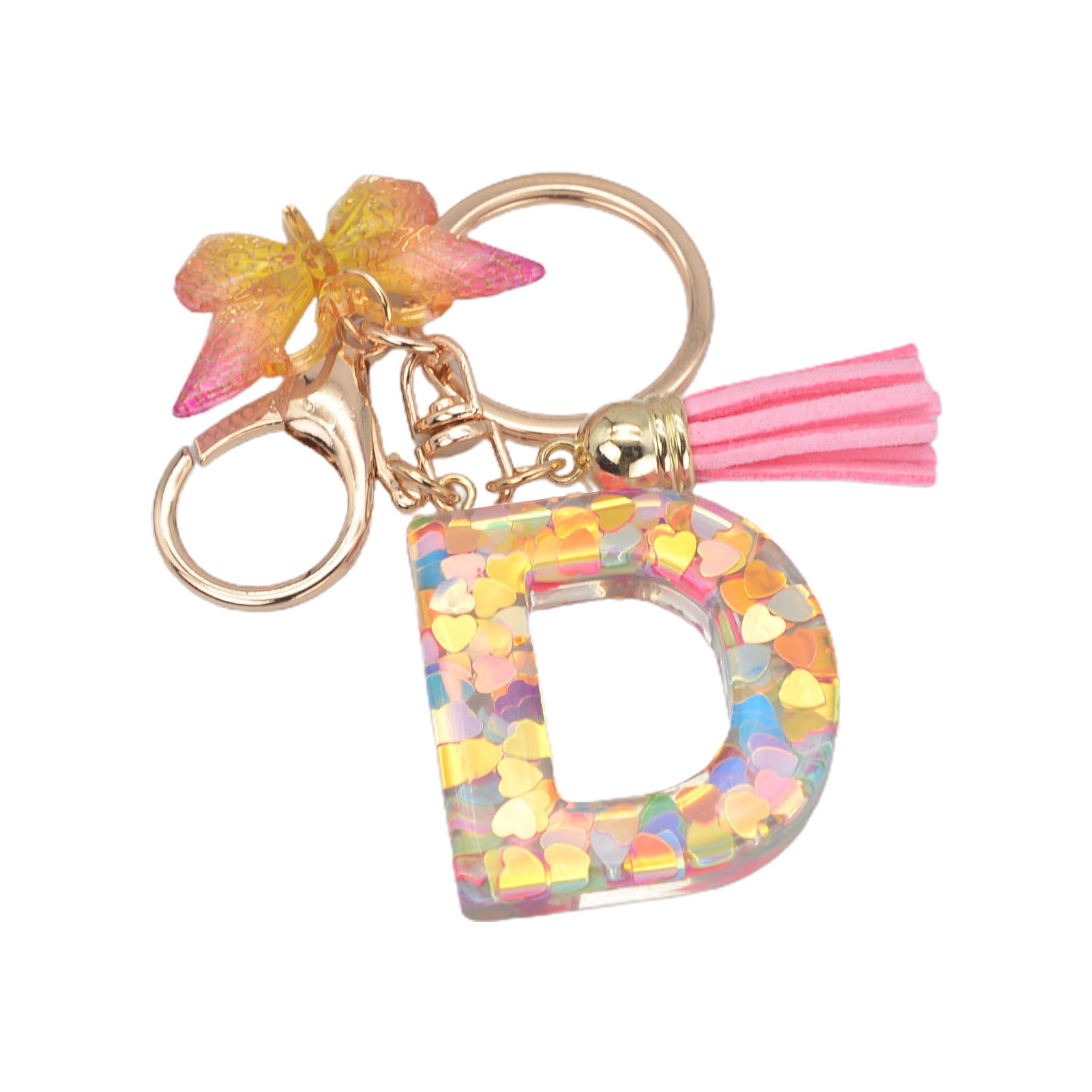 Sunjoy Tech Key Chain 26 Letters Butterfly Women Compact Long Lasting ...