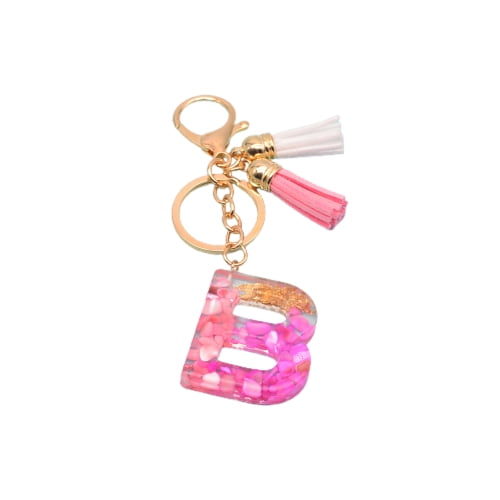 Sunjoy Tech Key Chain Translucent Alphabet Pendant Shell Decor Letter ...