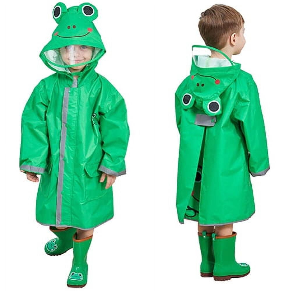 Sunjoy Tech Kids Rain Wear,3D Cartoon Children Toddler Hooded Raincoat Jacket Poncho for Boy ...