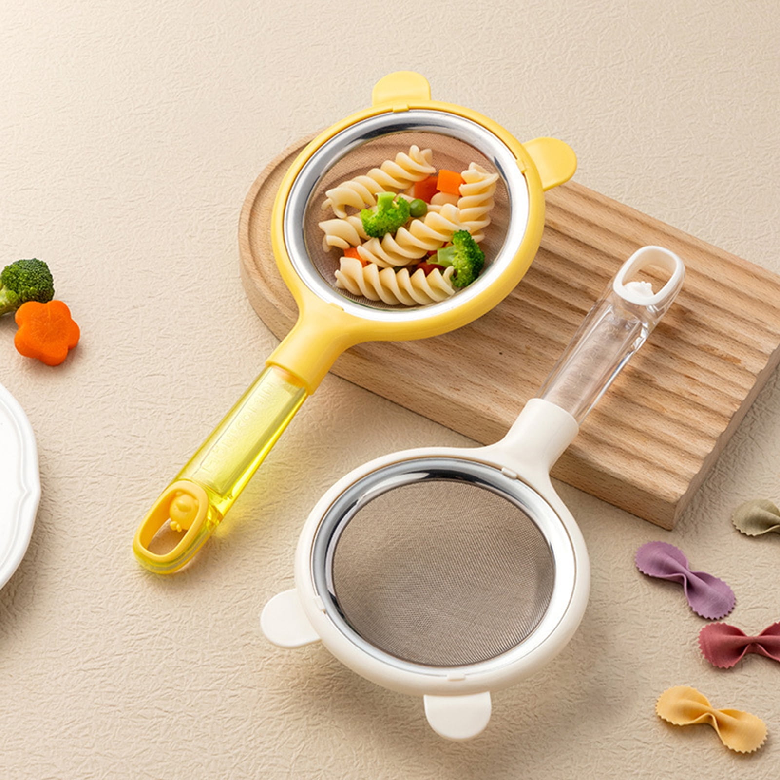 Sunjoy Tech Kitchen Fine Mesh Strainer with Plastic Handle Food Grade ...