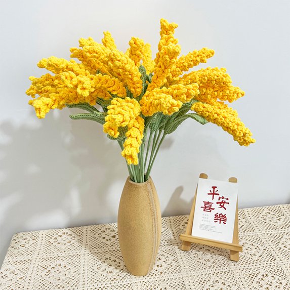 Sunjoy Tech Knitted Barley Realistic Non-Fade Fine Workmanship Creative ...