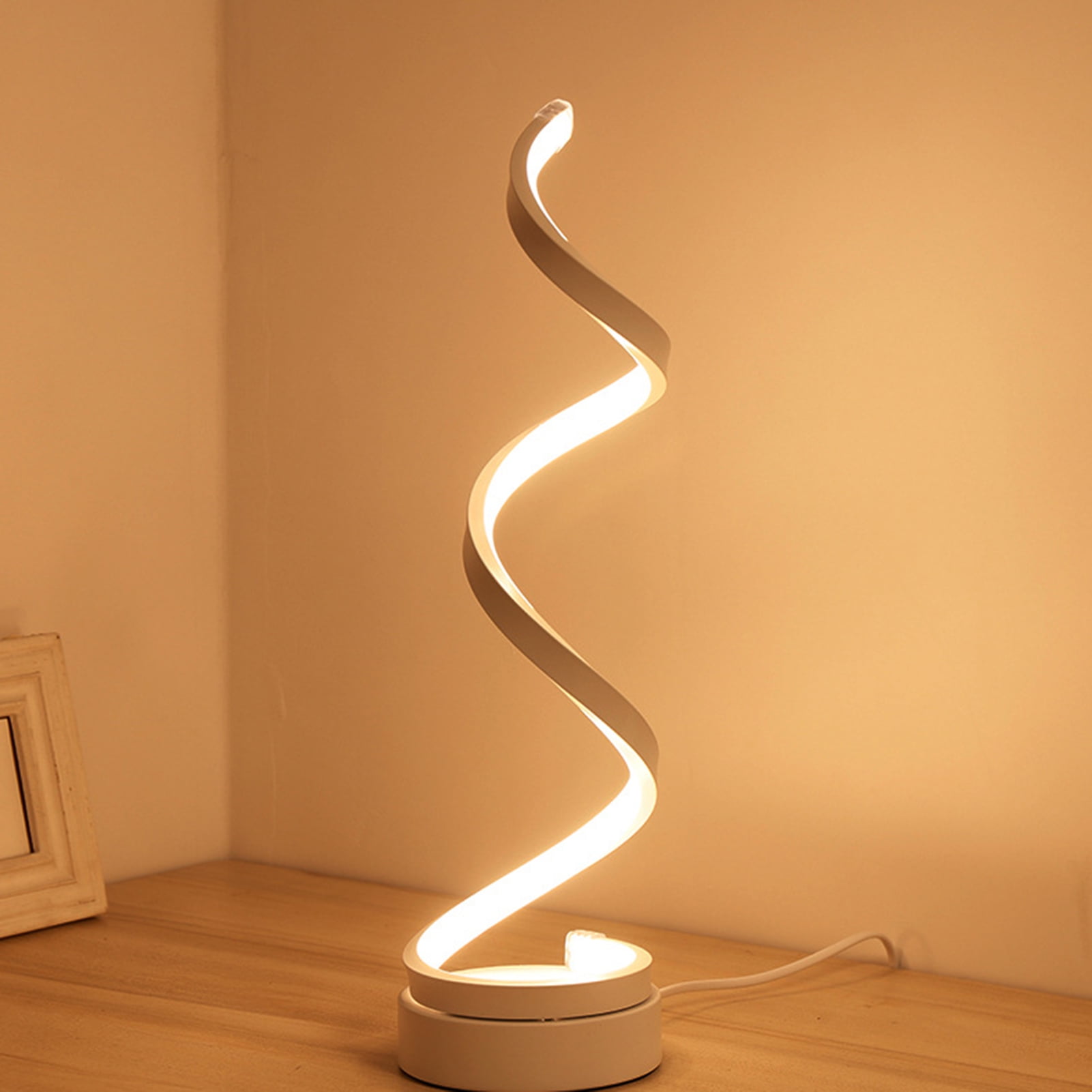 Sunjoy Tech LED Bedside Lamp Plug-and-Play Irregular Shape Flicker-Free ...