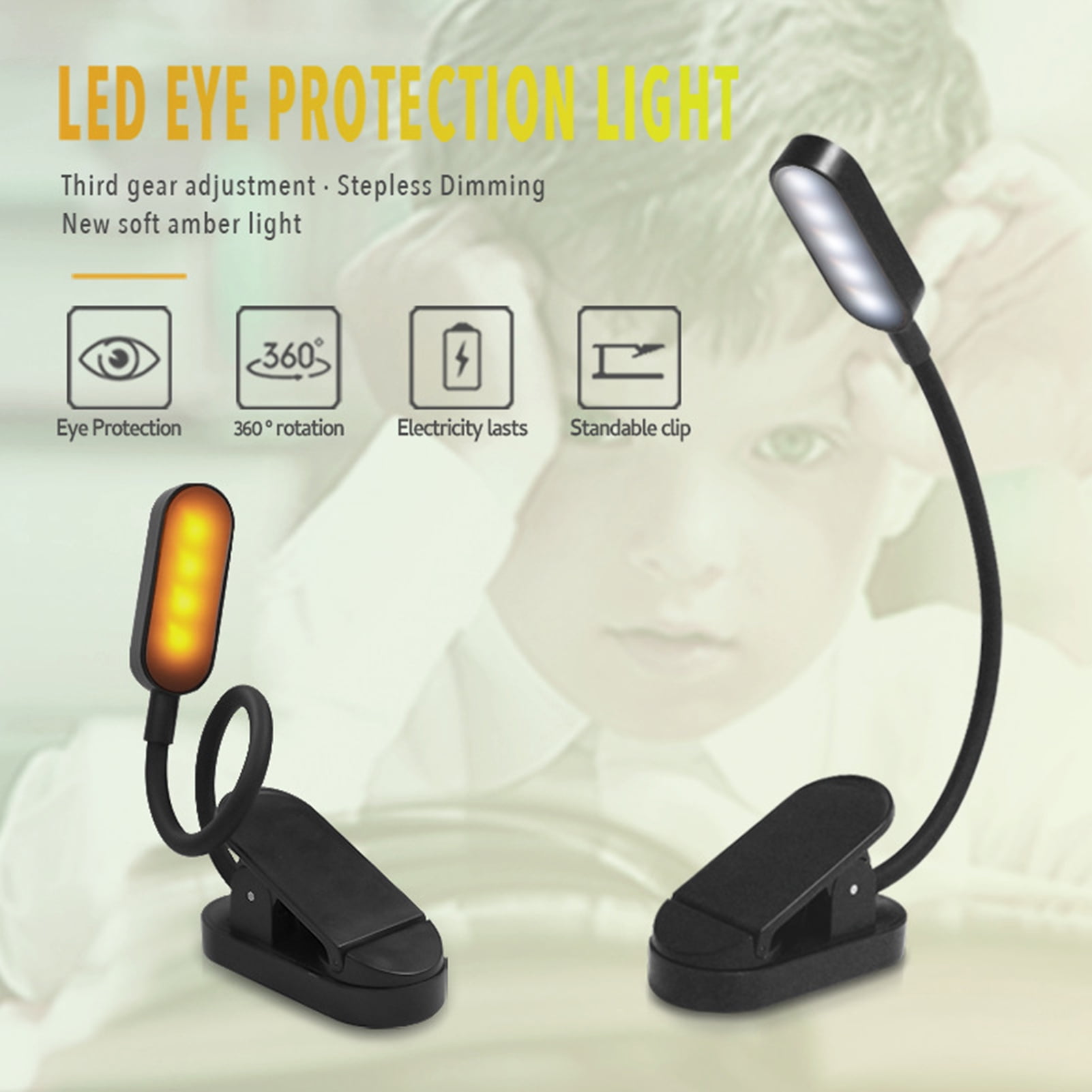 Sunjoy Tech LED Book Light Dimmable Flicker Free Color Temperature ...