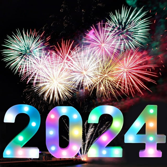 Sunjoy Tech LED Number Lights Colorful with Remote 4 Flashing Modes ...