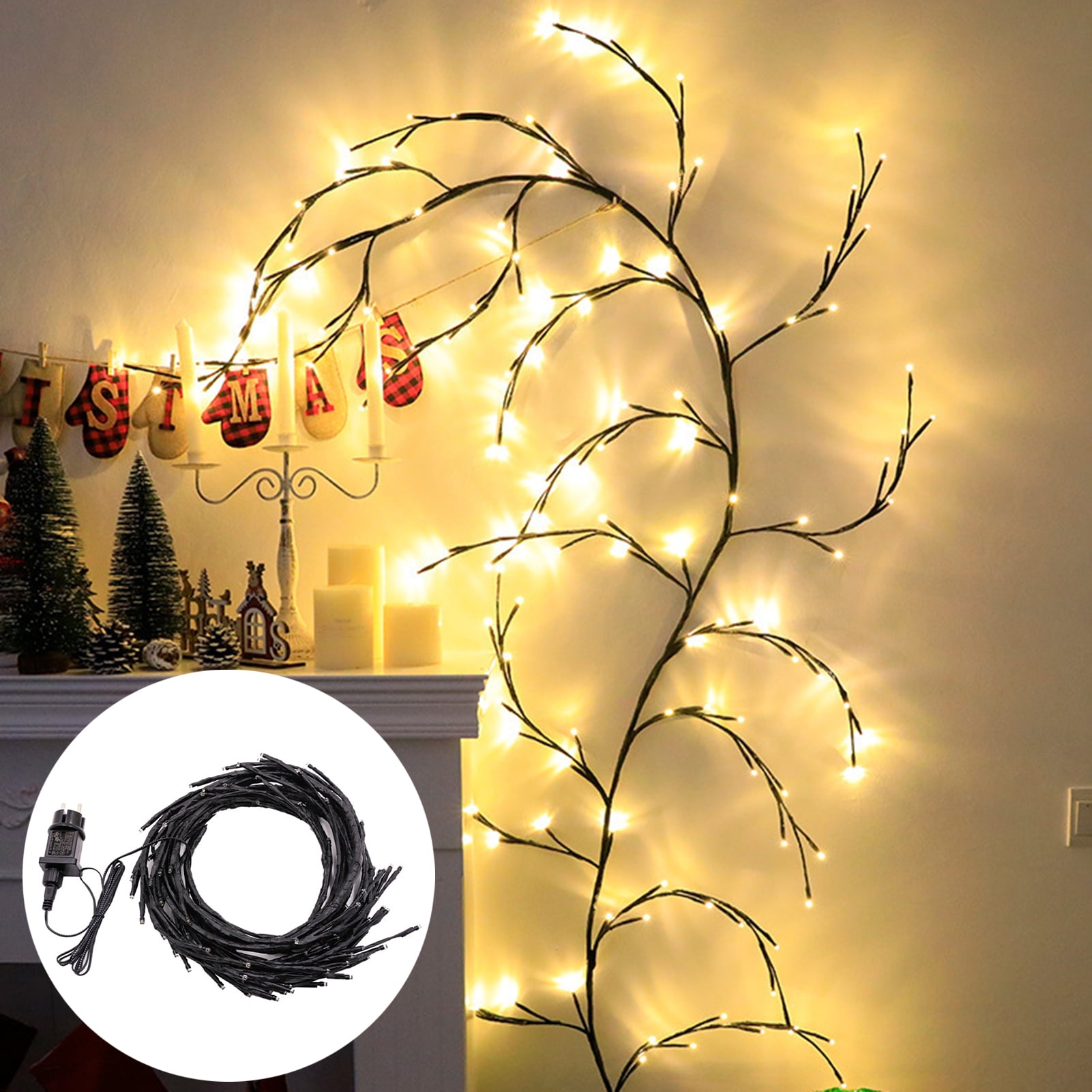 Sunjoy Tech LED Vines Lamp with Warm Light Versatile Long Power Cord ...