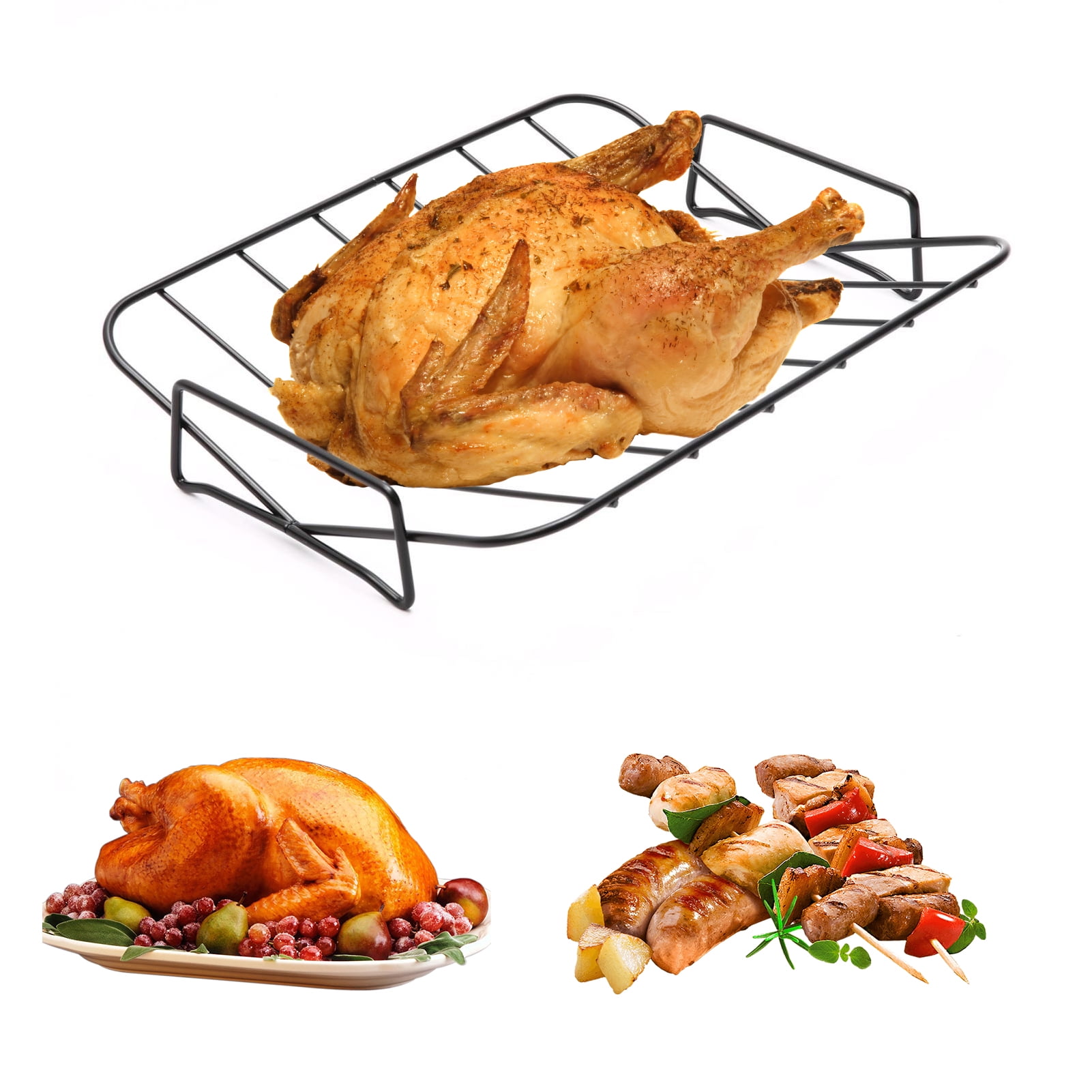 Sunjoy Tech Large Carbon Steel Roasting Rack High-Temperature Resistant ...