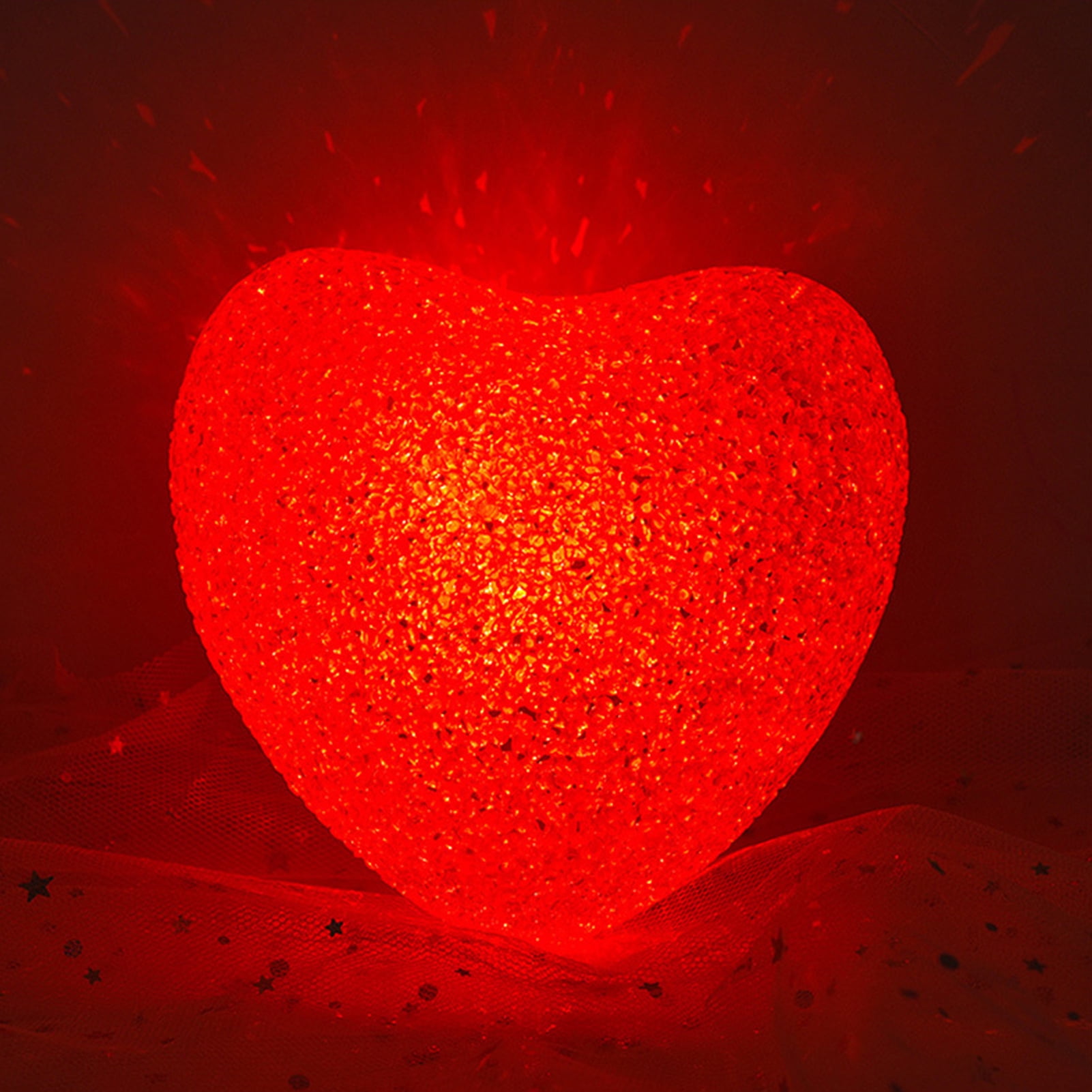 Sunjoy Tech Love Heart Lamp Creative Shape Flicker Free Battery ...