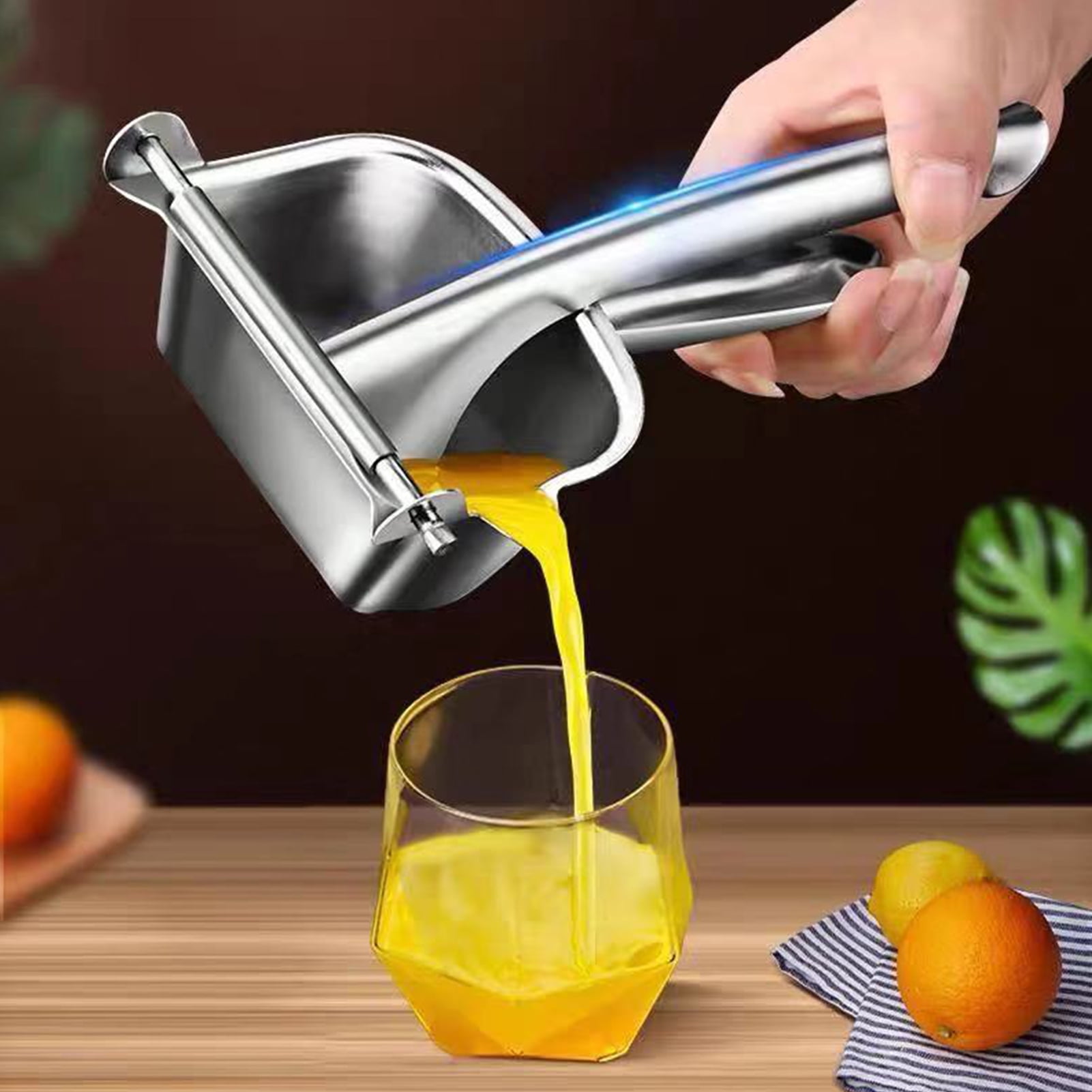 Sunjoy Tech Manual Juicer Stainless Steel Citrus Juicer Heavy Duty Durable Handheld Lemon ...