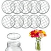 Visland Flower Jar Lid High Durability Rust-proof Metal Floral Insert Canning Grids Mason Jar ...