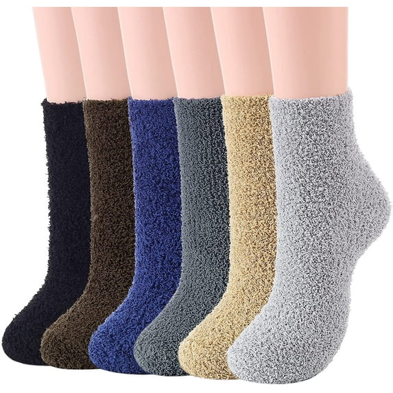 Sunjoy Tech Mens Fuzzy Socks Grip Socks Microfiber Plush Sleeping Socks ...