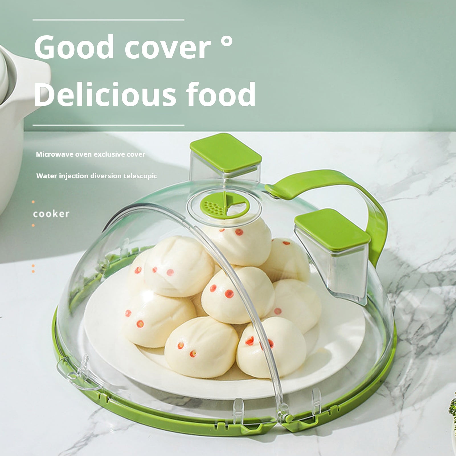 Sunjoy Tech Microwave Food Cover with Water Steamer Splash Guard ...