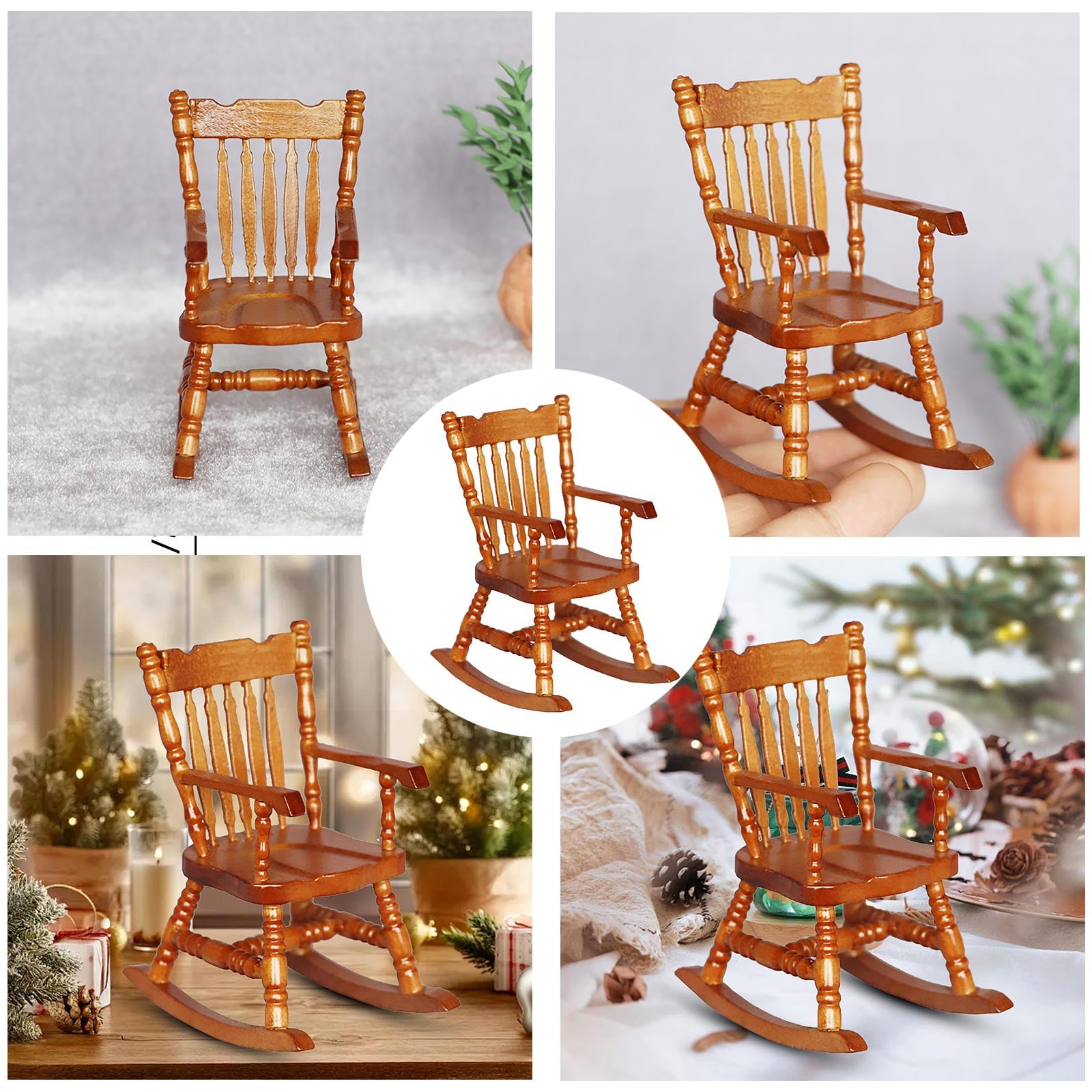 Sunjoy Tech Miniature Rocking Chair 1:12 Scale Dollhouse Accessories ...