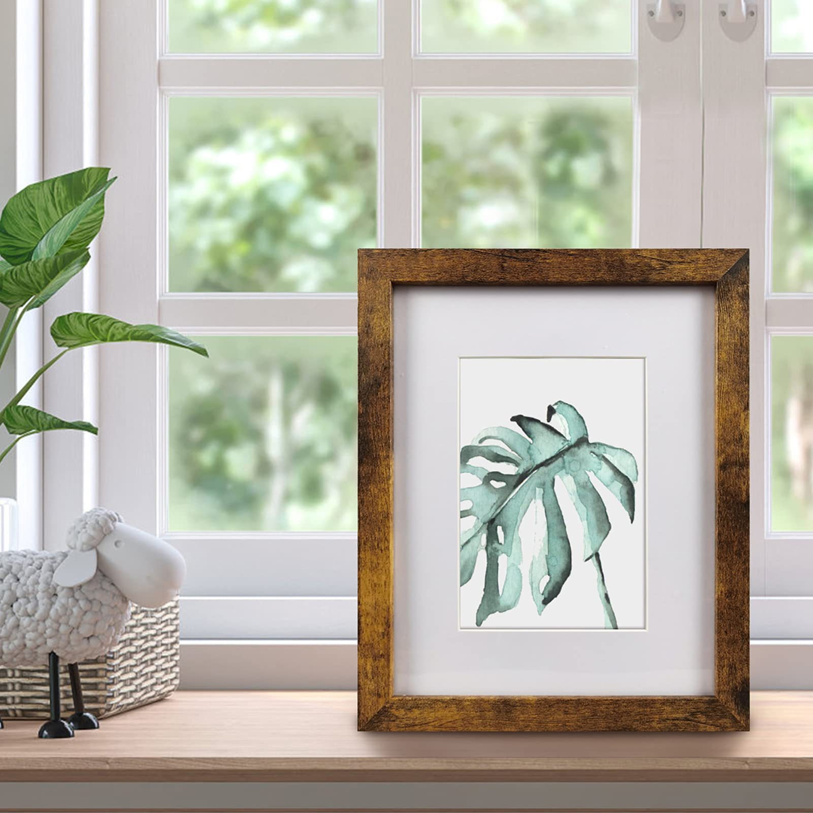 Sunjoy Tech Minimalistic Wooden Picture Frame Wall Mount Picture Frame ...