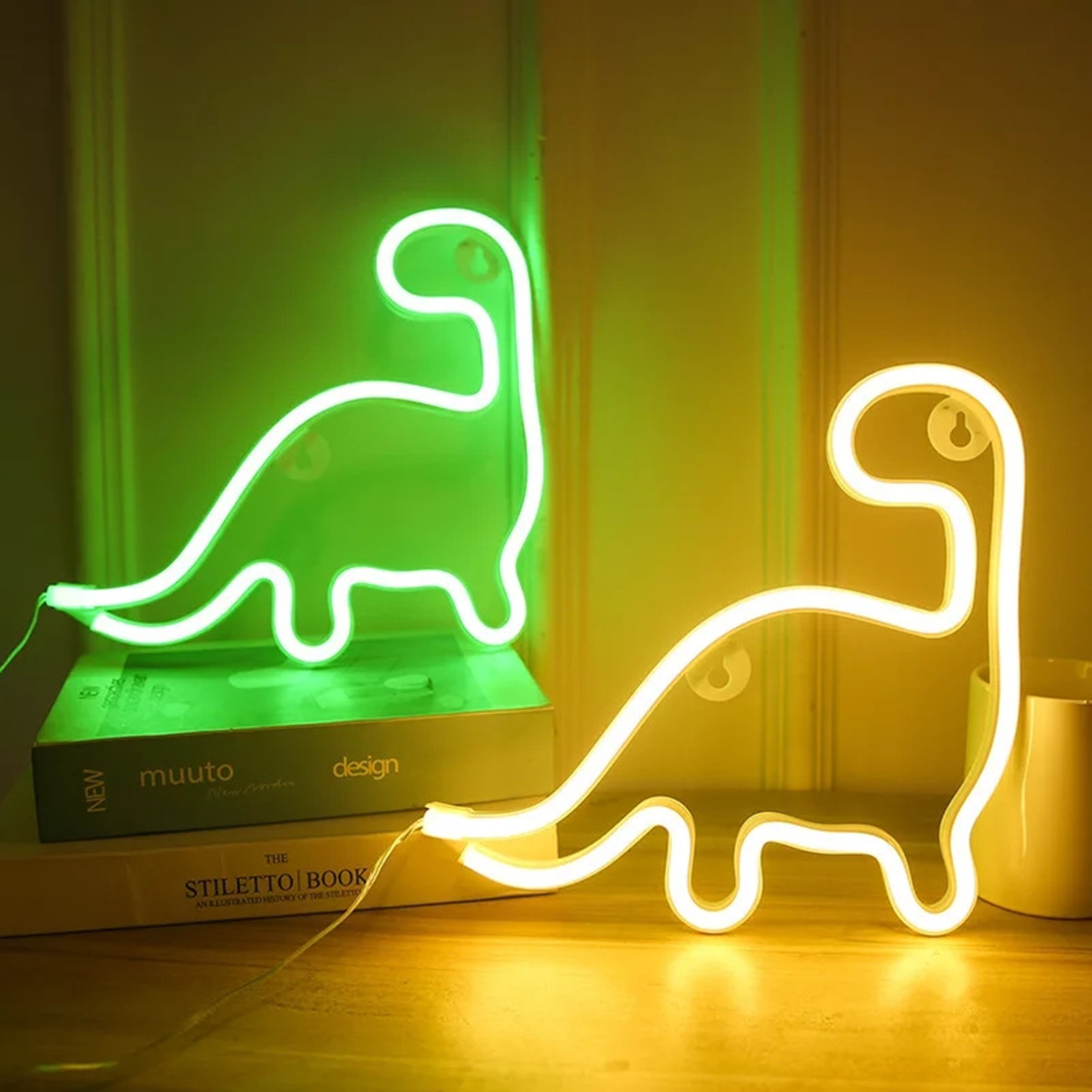 Sunjoy Tech Neon Light Eye-catching Dinosaur Shape LED Neon Sign Night ...