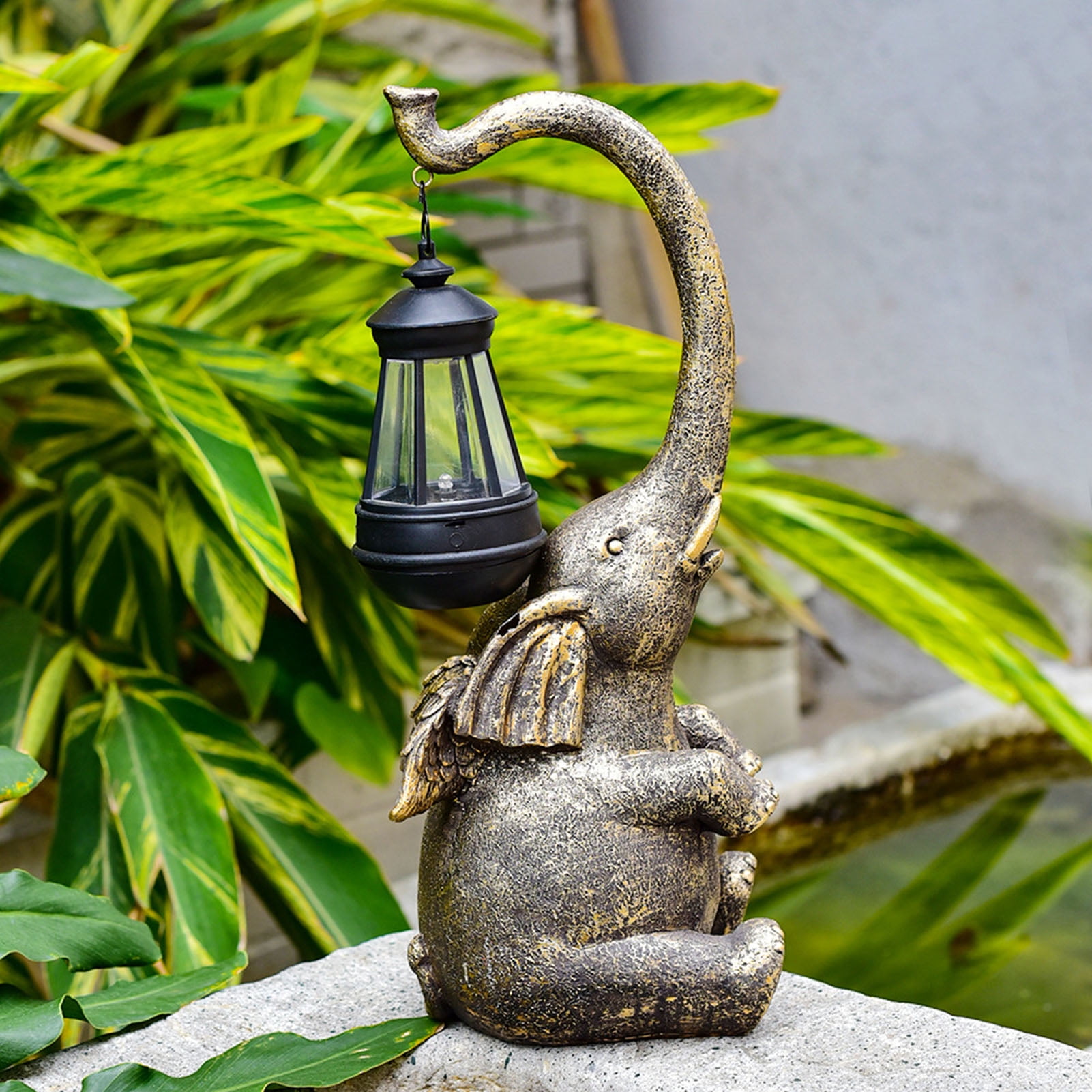 Sunjoy Tech Outdoor Elephant Solar Lamp Decoration Weather-resistant ...