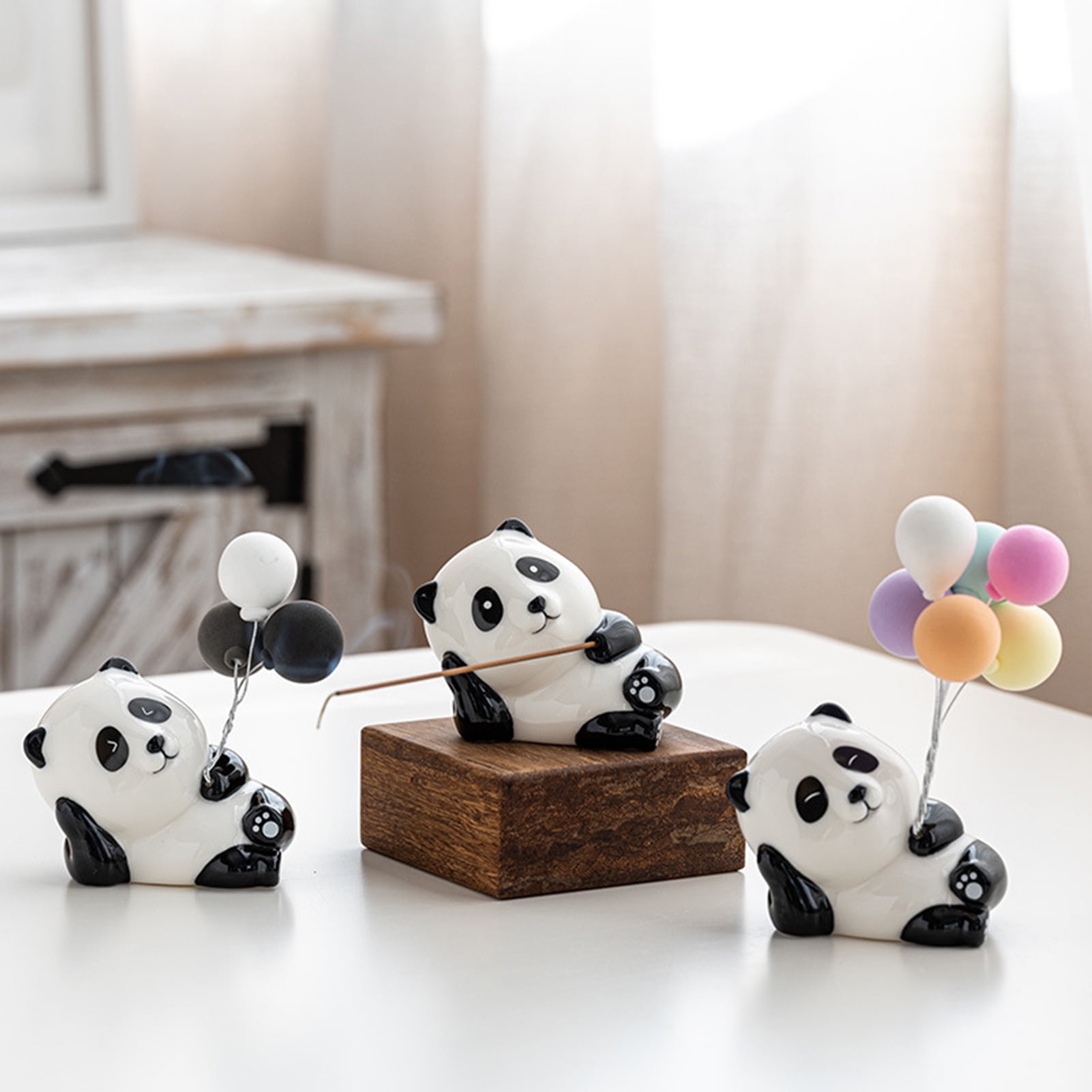 Sunjoy Tech Panda Incense Burner Smooth Edge Realistic Shape Clear ...