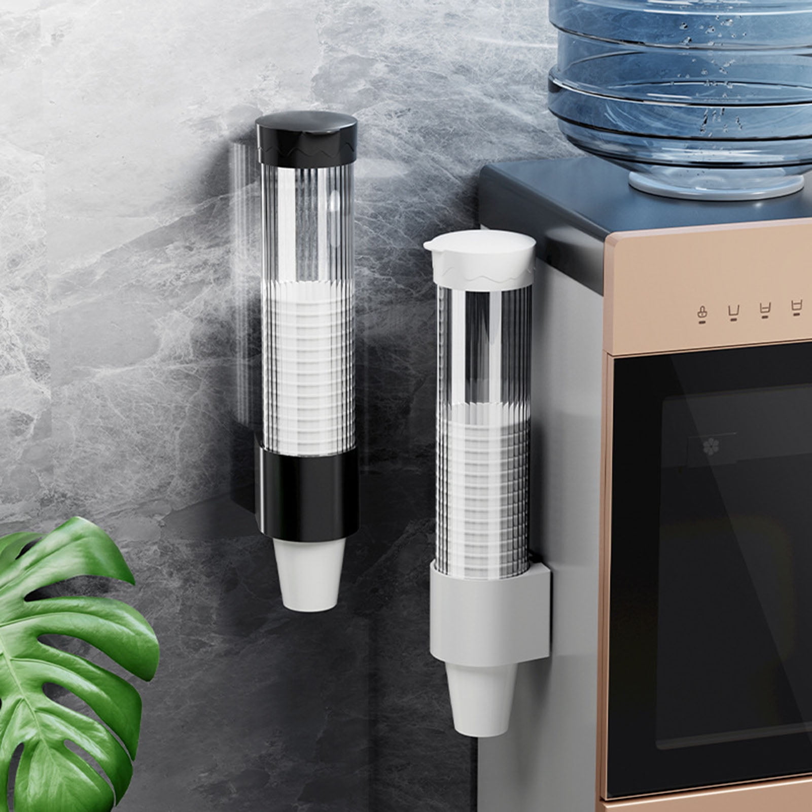 Sunjoy Tech Paper Cup Holder Organizer Wall Mounted Plastic Dispenser ...